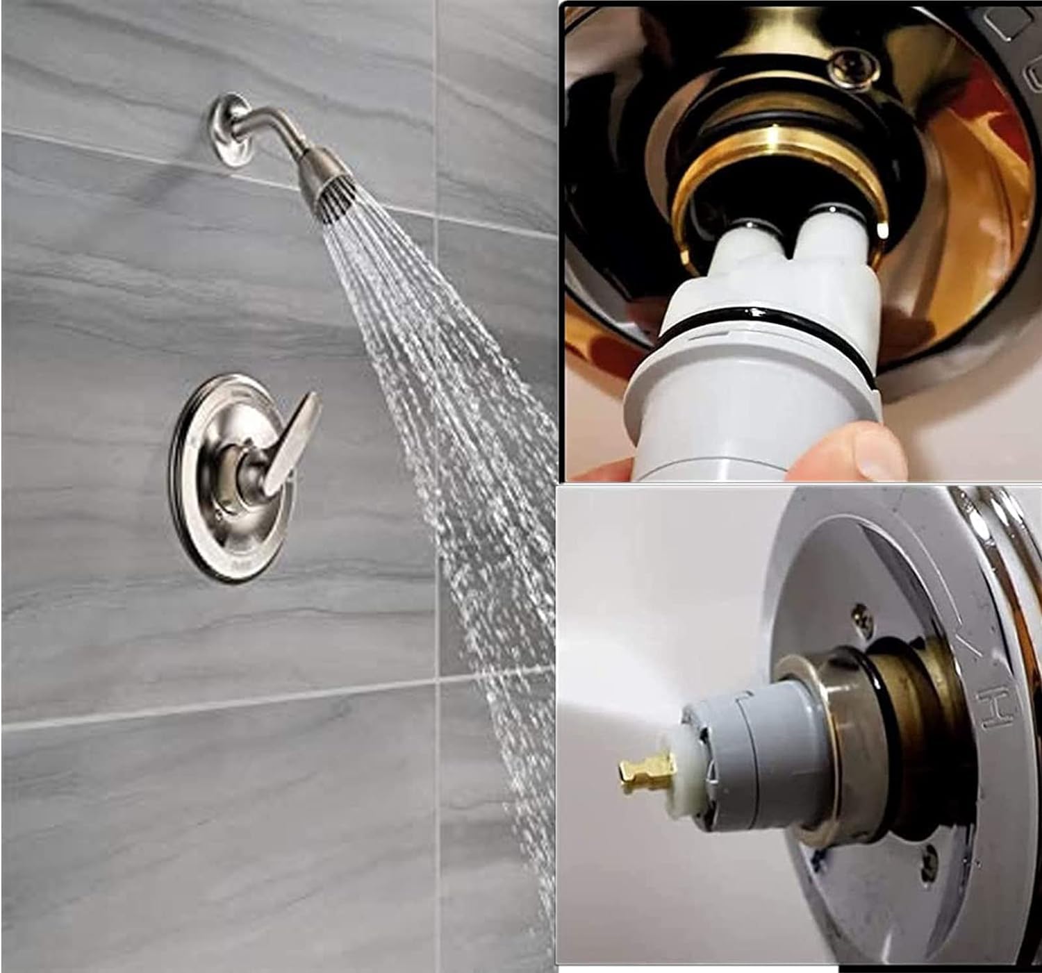 XUSHCL Delta RP46074 Shower Valve Cartridge For Tub/Shower Valves 13/14 Series, Delta Shower Valve Replacement-Single Function Temperature Control Valve Cartridge