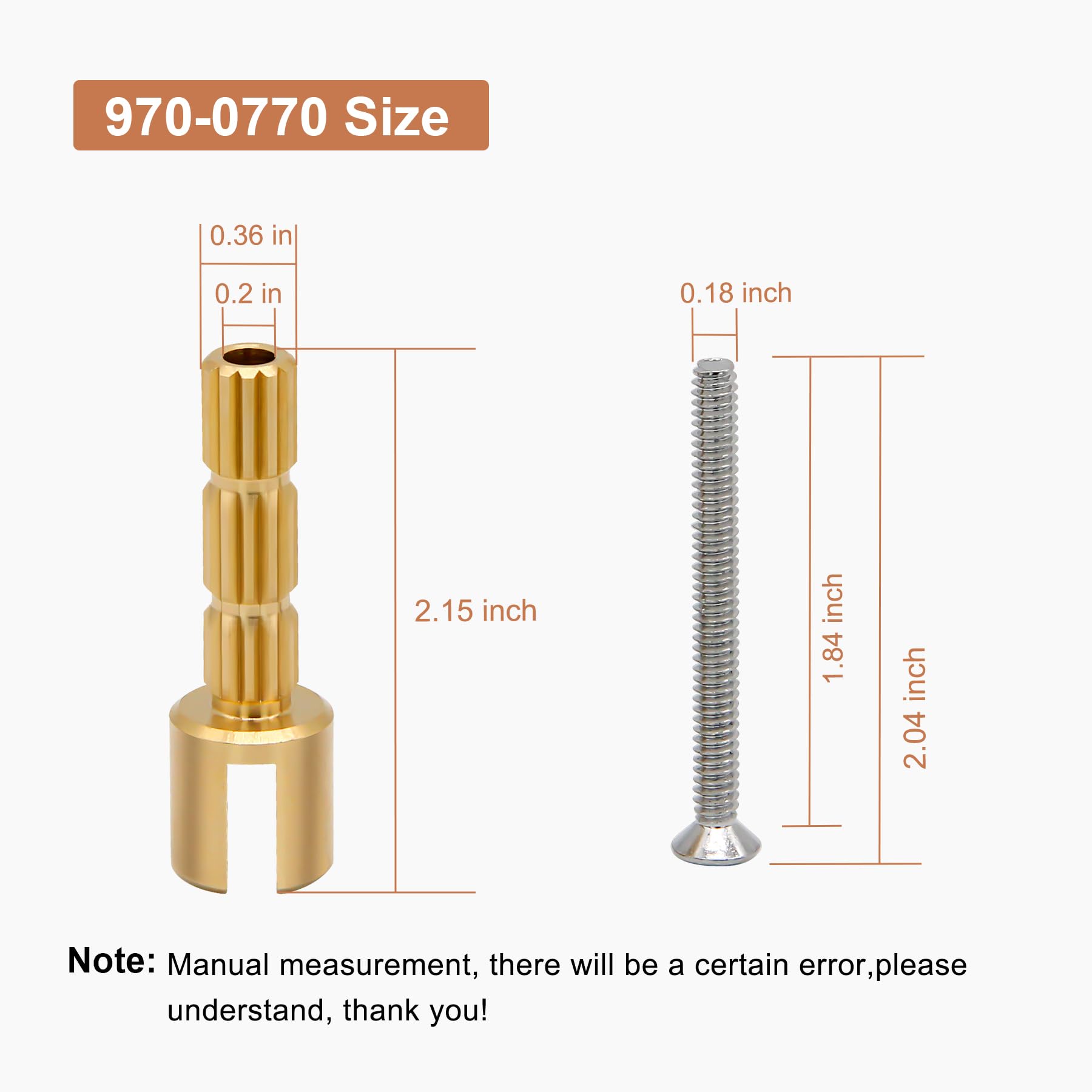 Powswopx 970-0770 Stem Adapter with Screw Replace for 970-0770 Plumbing Equipment, Pfister Securepfit Trims, Shower Handle Stem Extension Tub and Faucet Accessories Valve Extender Trim Repair