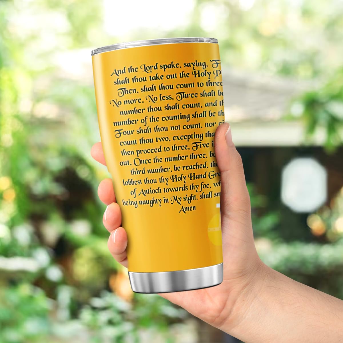 KINGGGGG Tumbler 30 Oz The with Lid and Straw Holy Insulated Hand Coffee Quote Steel Stainless
