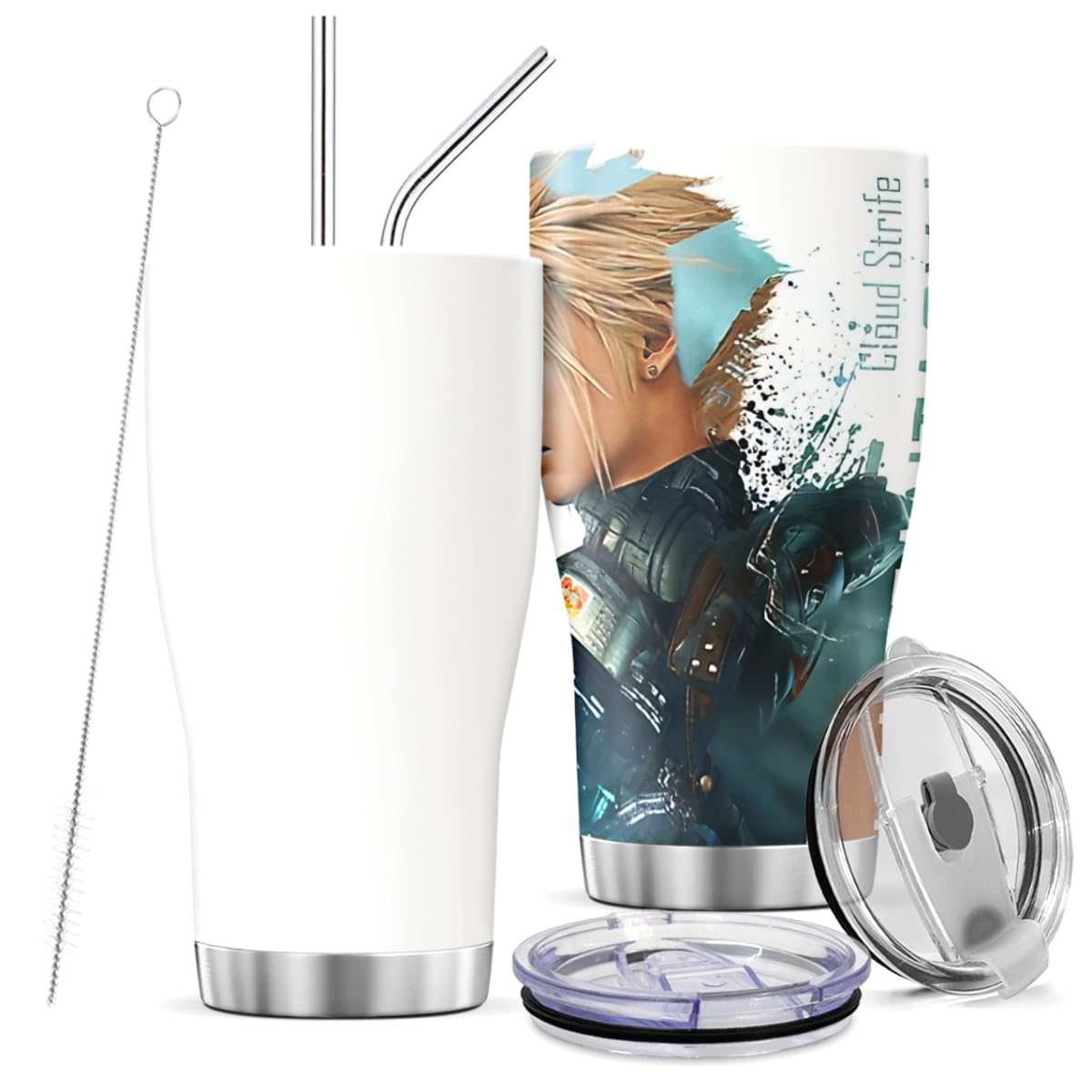 KINGGGGG Tumbler 30 Oz Cloud Insulated Strife Coffee Steel Stainless with Lid and Straw