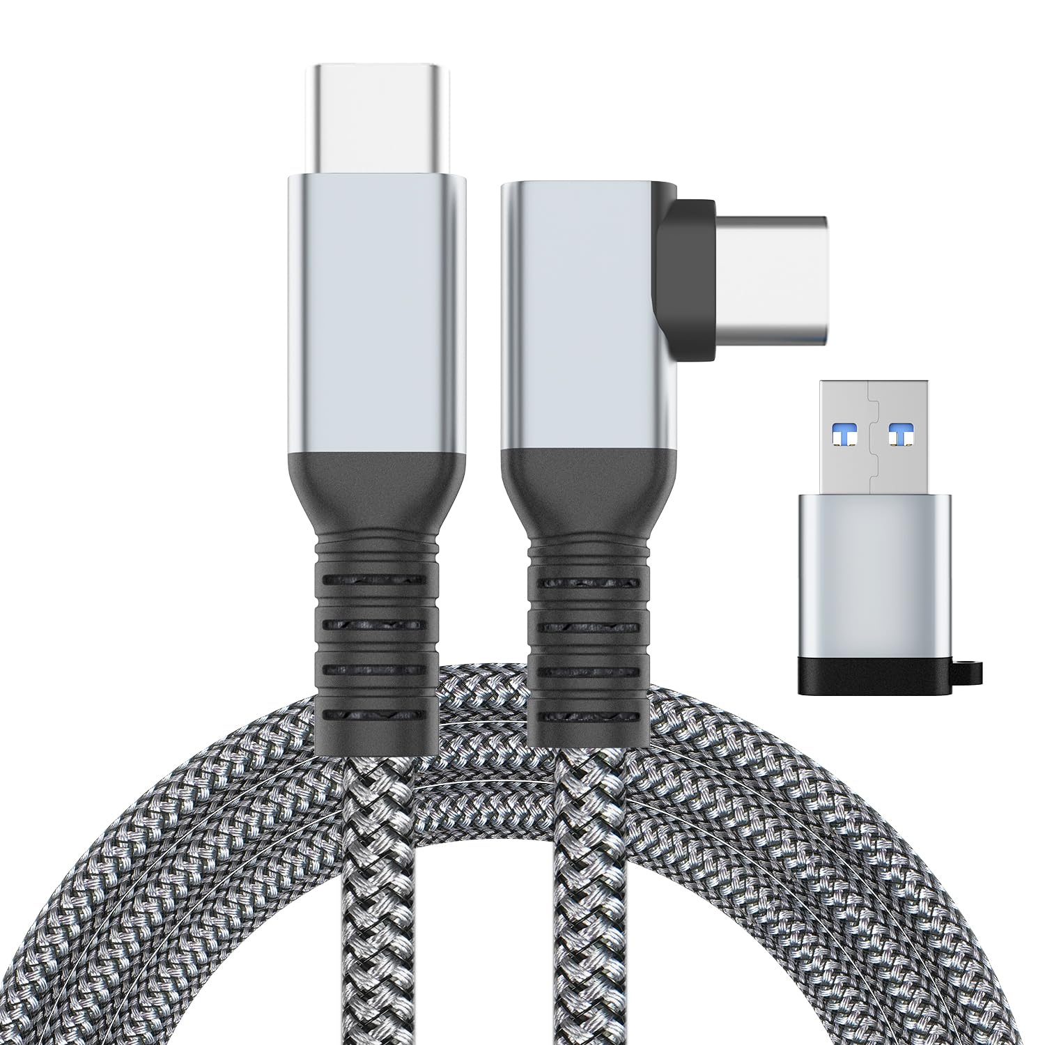 Link Cable 16FT VR Cable Compatible with Meta Oculus Quest 2/Quest 3S/Quest 3/Pro Pico, Nylon Braided Accessories and Gaming PC Steam VR, USB 3.0 Data Transfer Type C Cable, for VR Headset