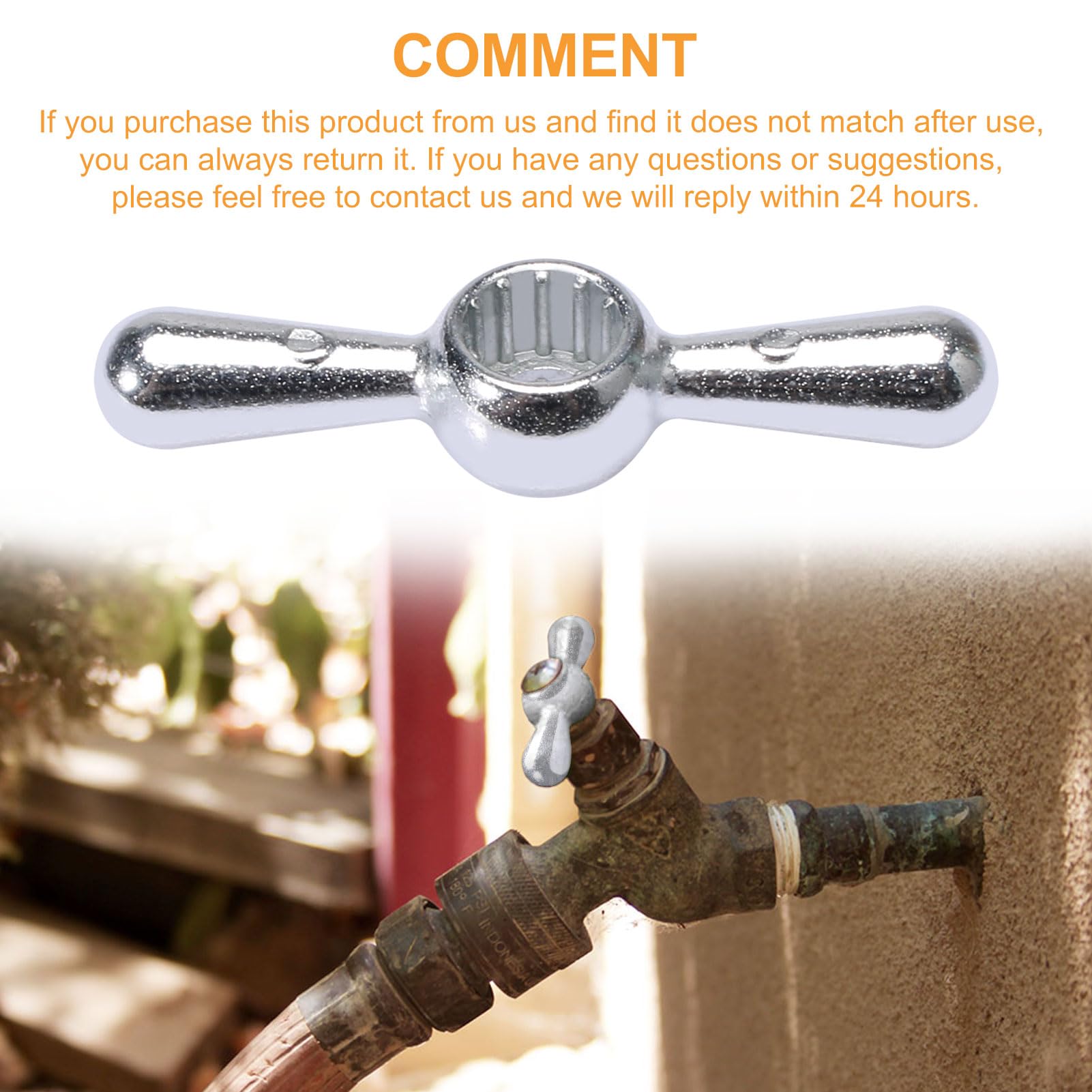 seork PP806-15 (2 Pcs) Broach Sillcock Tee Hose Bibb Replacement 12 Broach Point Outside Faucet Hose Sillcock Tee Handle