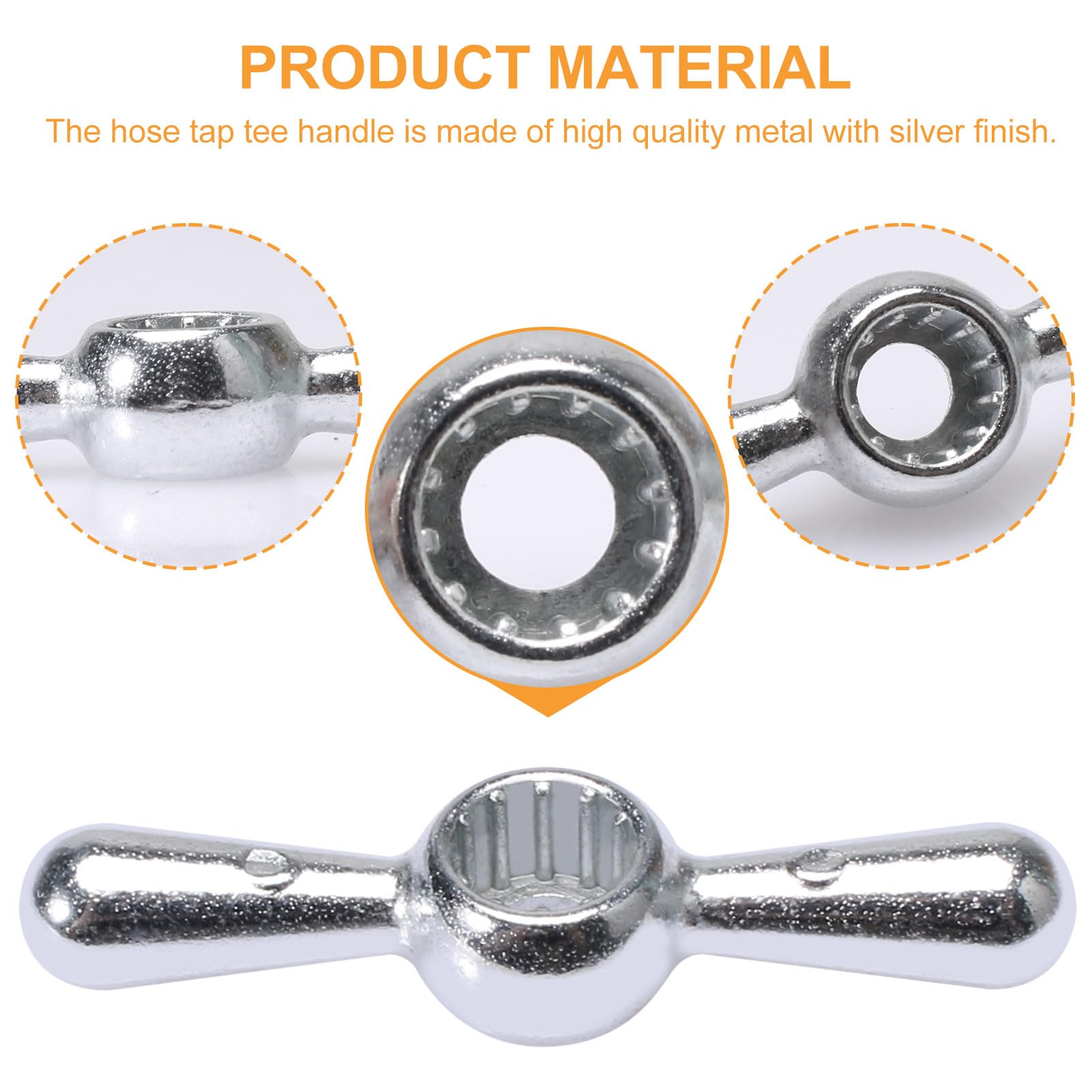 seork PP806-15 (2 Pcs) Broach Sillcock Tee Hose Bibb Replacement 12 Broach Point Outside Faucet Hose Sillcock Tee Handle