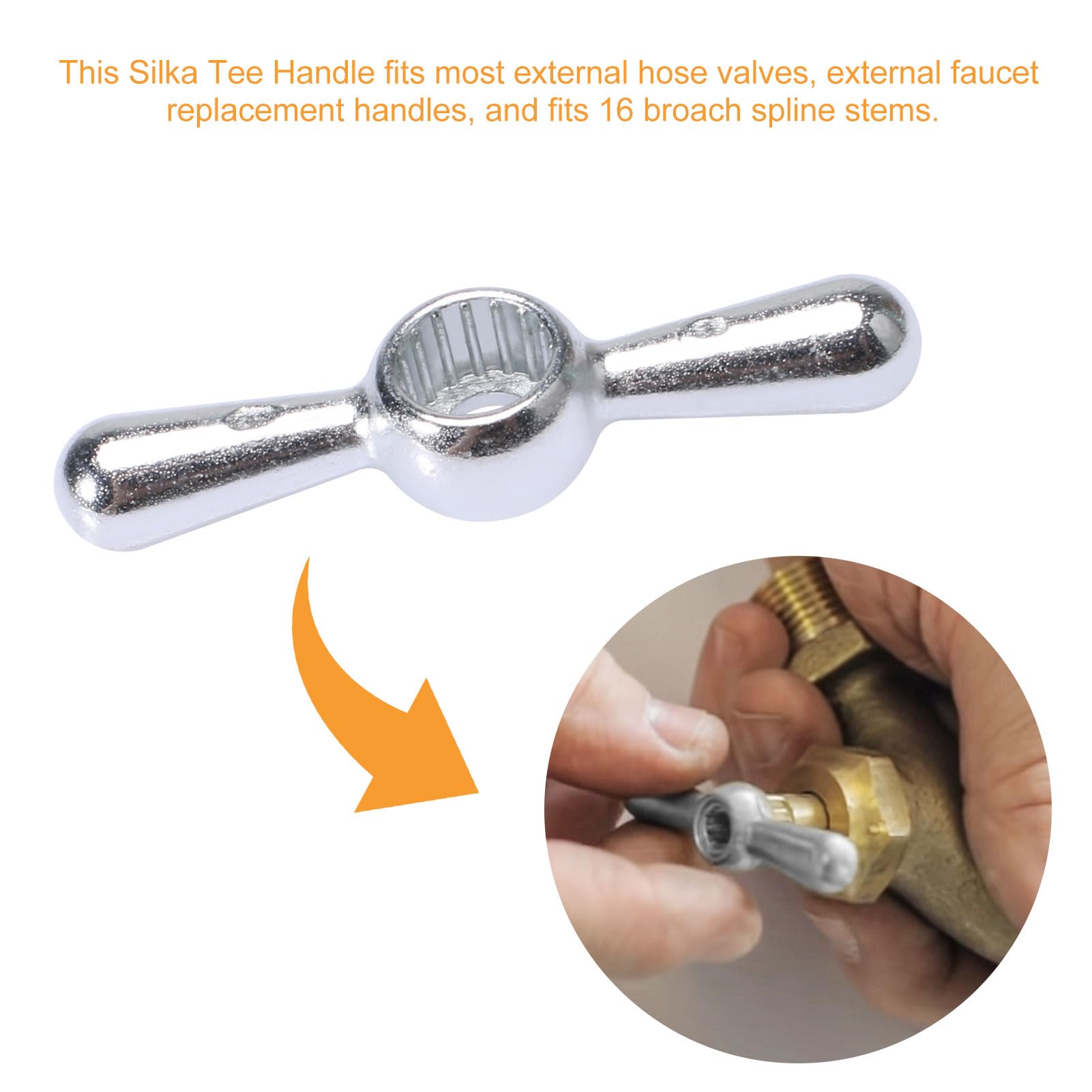 Hugexpen 01-5095 Outdoor Faucet Handle Designed for Outdoor Faucet Handle Replacement Fits Lawn Faucets Or 12 Or 16 Point Valves (Pack of 4)