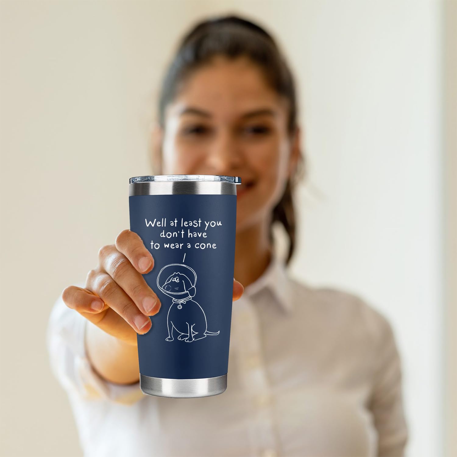 CHICKOR Stainless Steel Tumbler, 20.0 fl oz, Charcoal Purple - Get Well Soon Gifts for Men Women Post Surgery