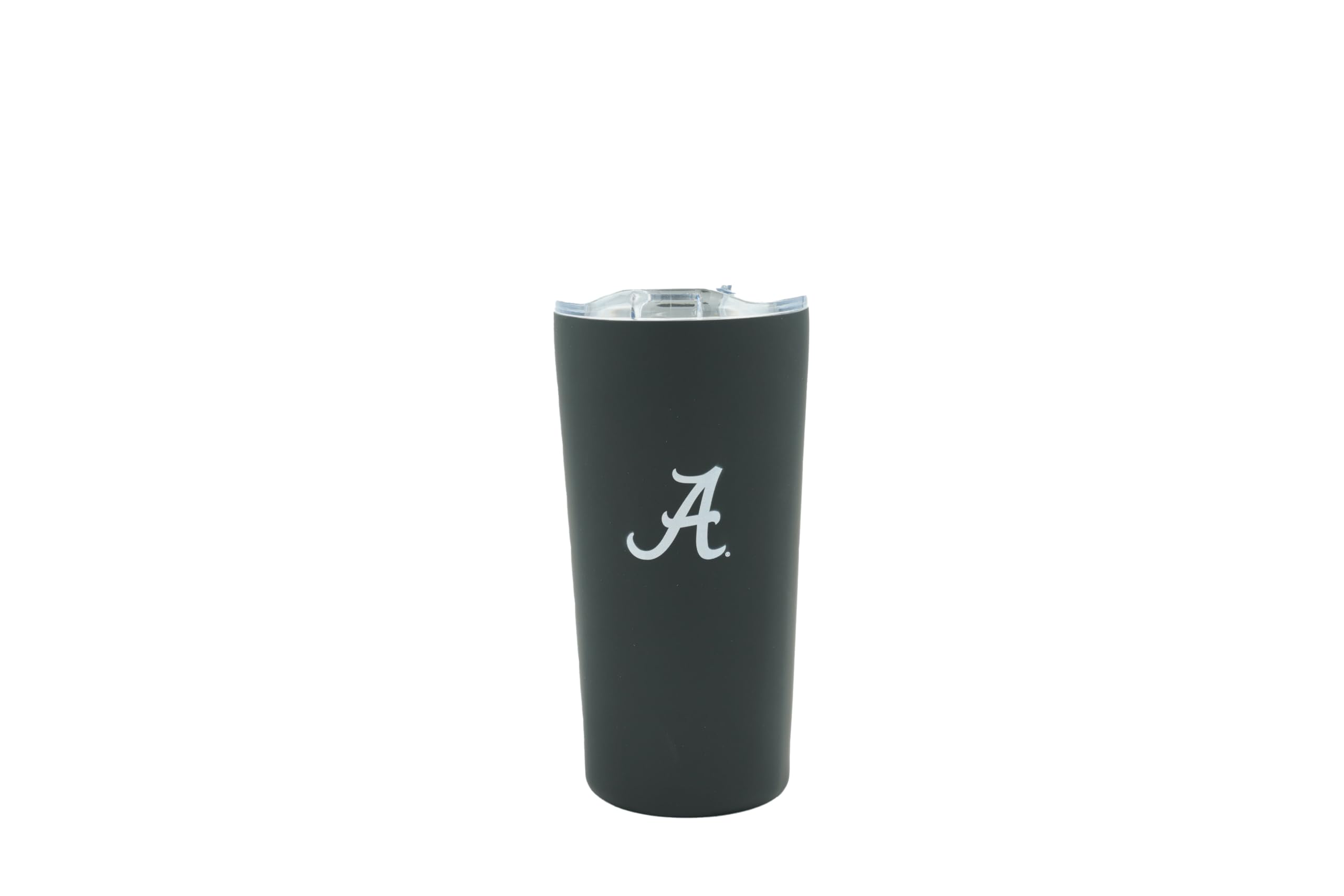 Decorvo Officially Licensed Collegiate Stainless Steel Tumbler - Double Walled Insulated Travel Thermos with Slide Lid - 18 oz (Alabama Logo - Black)