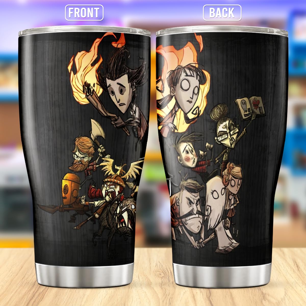 Tumbler Dont Coffee Stainless Steel Starve 20 30 Oz Office Together Tea Travel Insulated Hot Iced