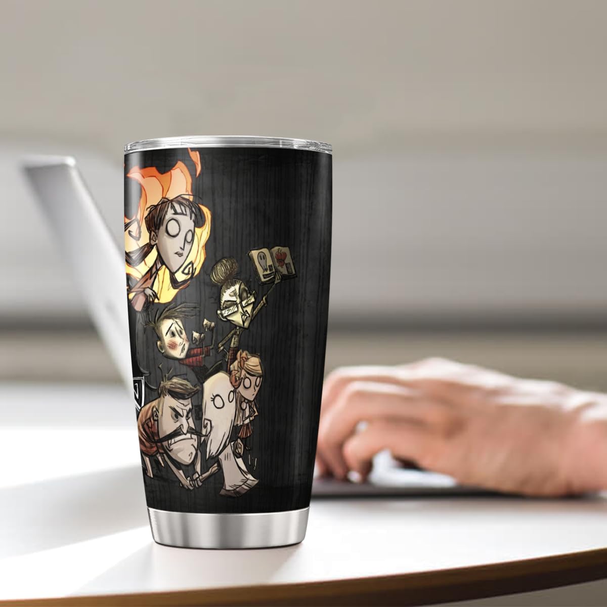 Tumbler Dont Coffee Stainless Steel Starve 20 30 Oz Office Together Tea Travel Insulated Hot Iced