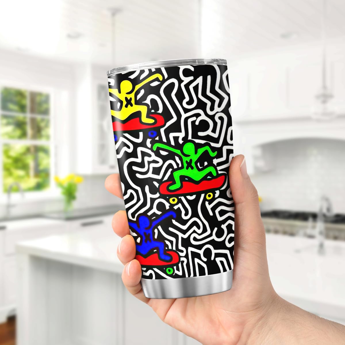 Tumbler Keith Tea Haring Coffee Stainless Insulated Hot Office Steel 20 30 Oz Iced Travel