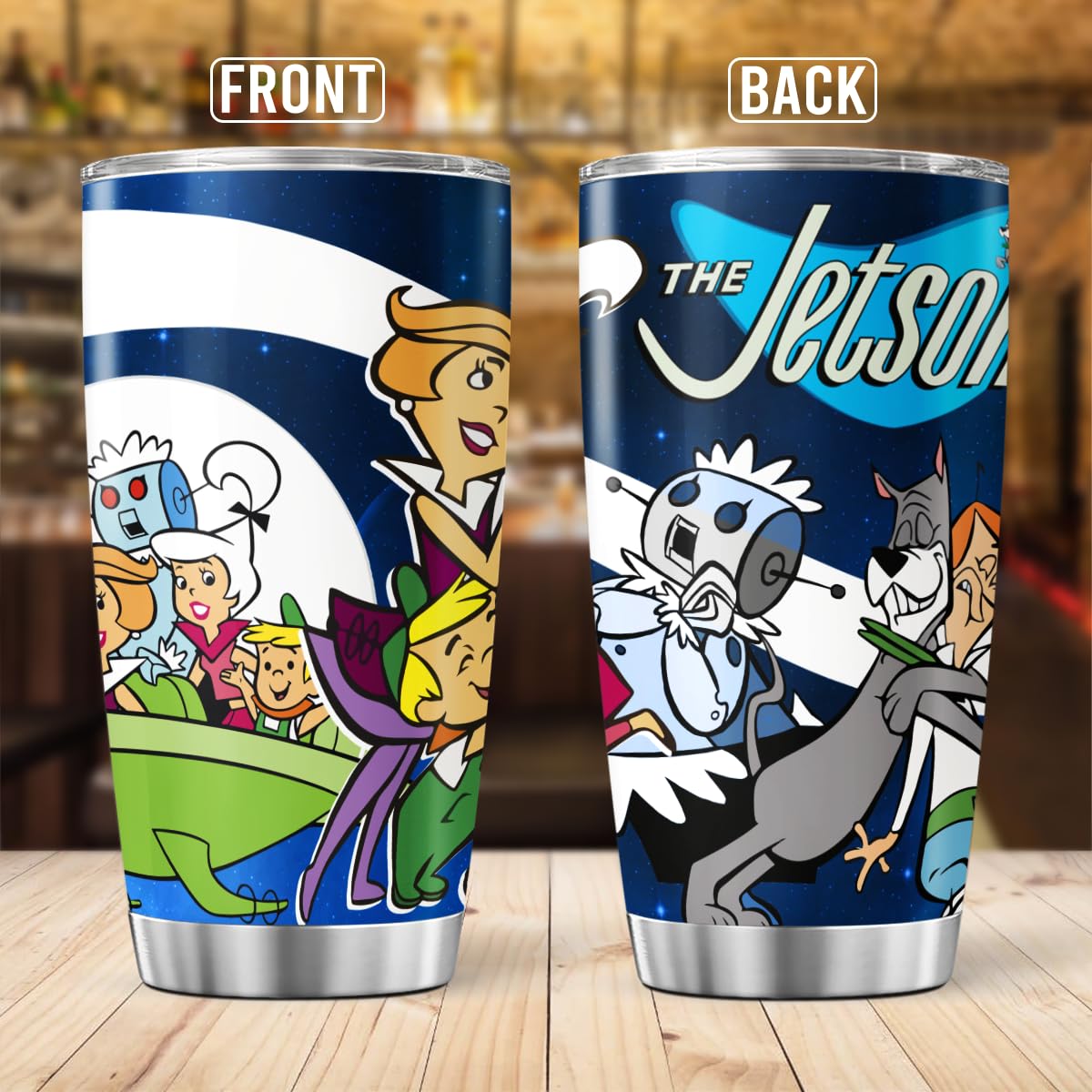 Tumbler Jetsons Insulated Coffee Tea Steel Travel Office Stainless Hot 20 30 Oz Iced