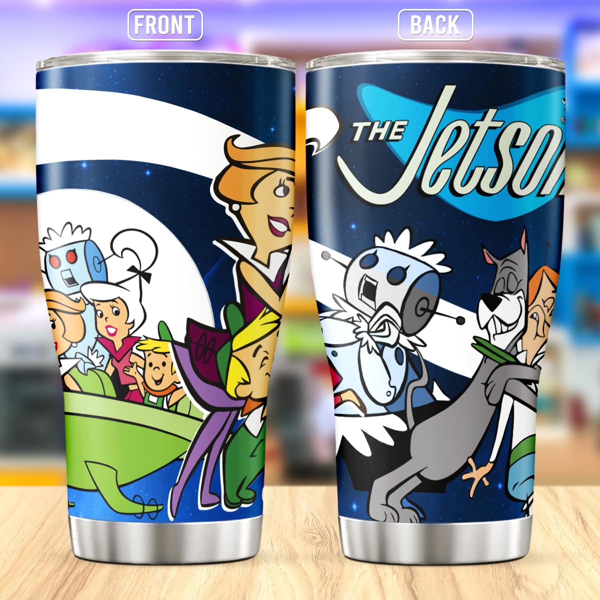 Tumbler Jetsons Insulated Coffee Tea Steel Travel Office Stainless Hot 20 30 Oz Iced