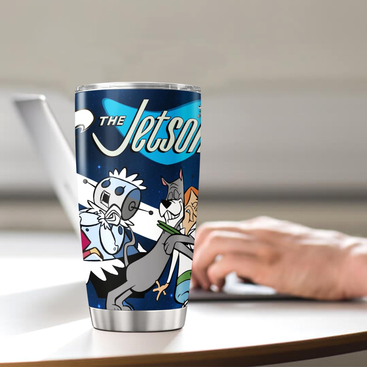 Tumbler Jetsons Insulated Coffee Tea Steel Travel Office Stainless Hot 20 30 Oz Iced