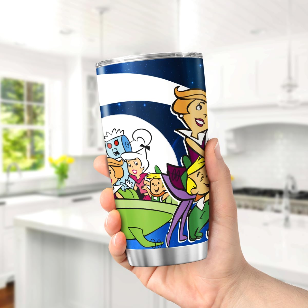 Tumbler Jetsons Insulated Coffee Tea Steel Travel Office Stainless Hot 20 30 Oz Iced