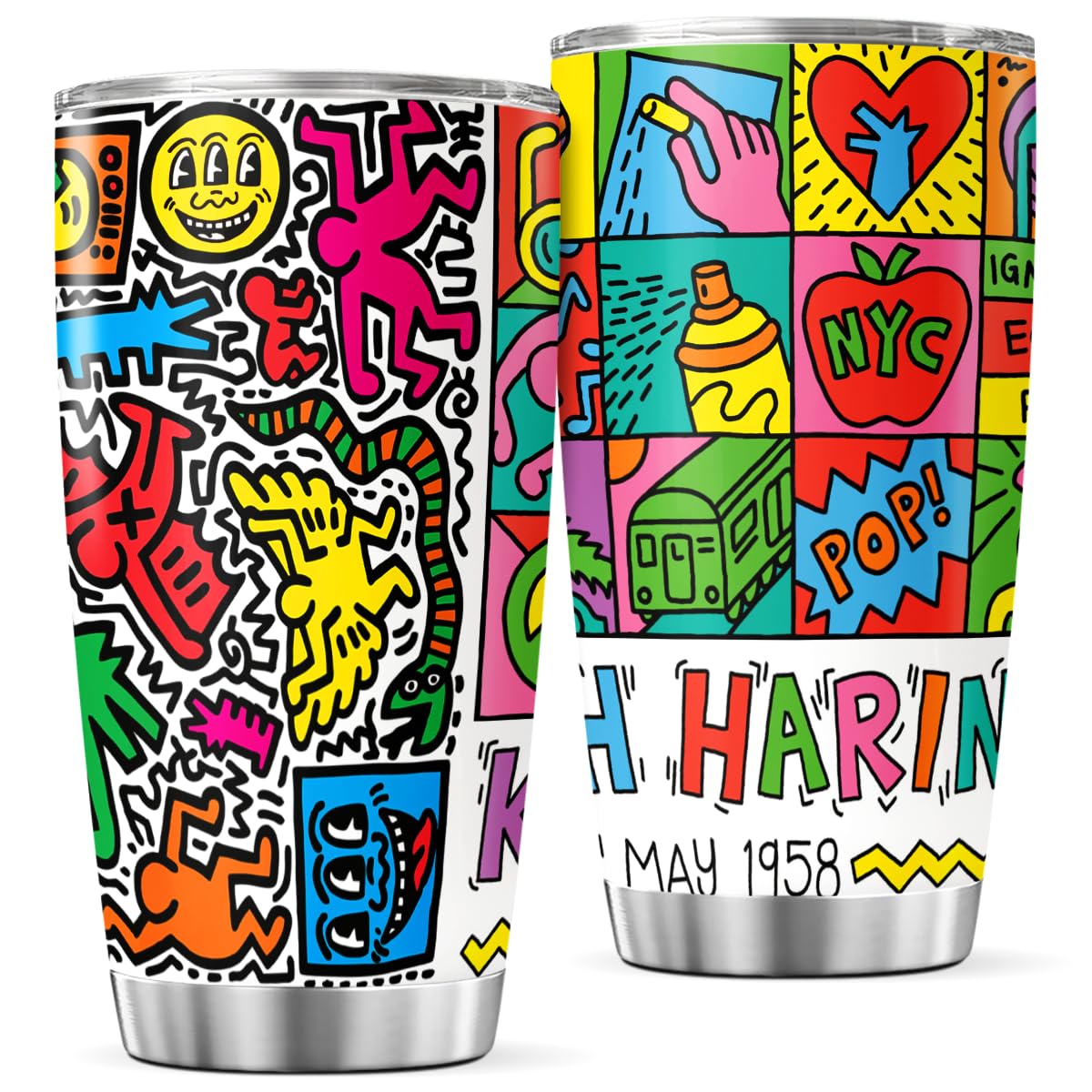 Tumbler Keith Office Insulated Haring Tea 20 30 Oz Coffee Hot Travel Steel Stainless Iced