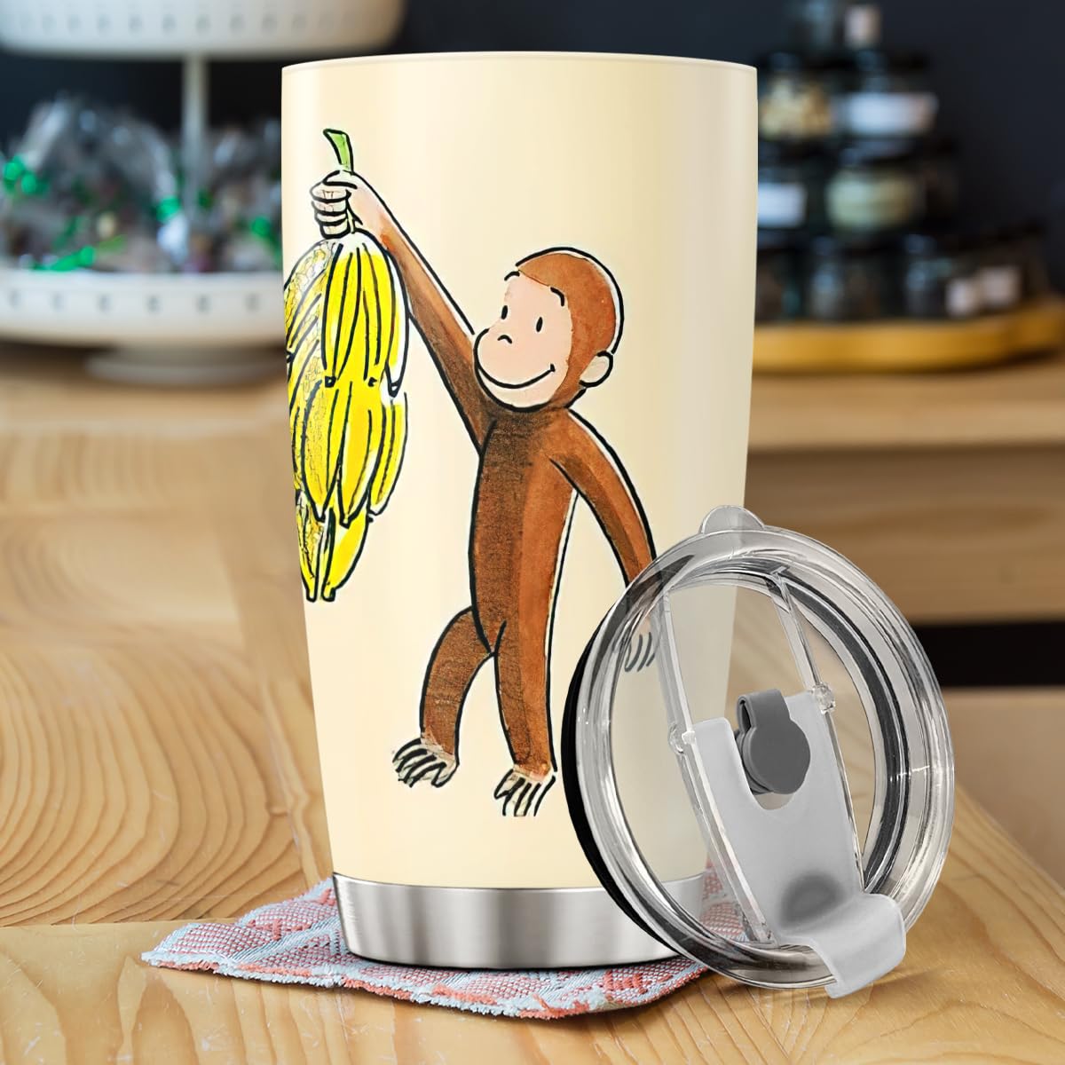 Tumbler Curious Insulated George Steel Banana 20 30 Oz Coffee Stainless