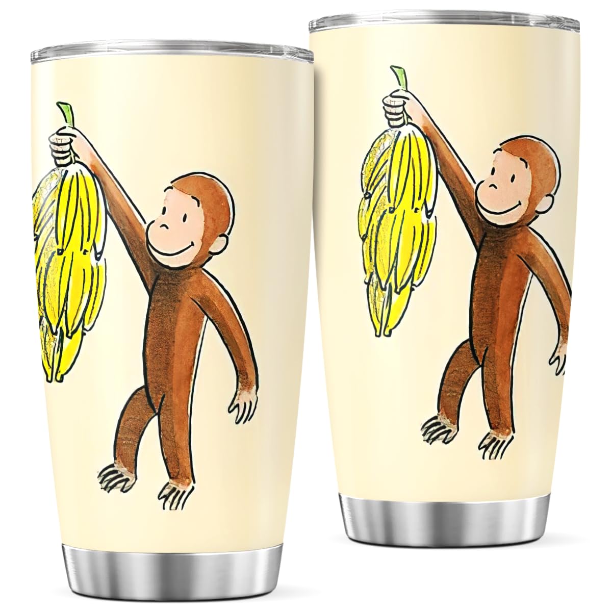 Tumbler Curious Insulated George Steel Banana 20 30 Oz Coffee Stainless