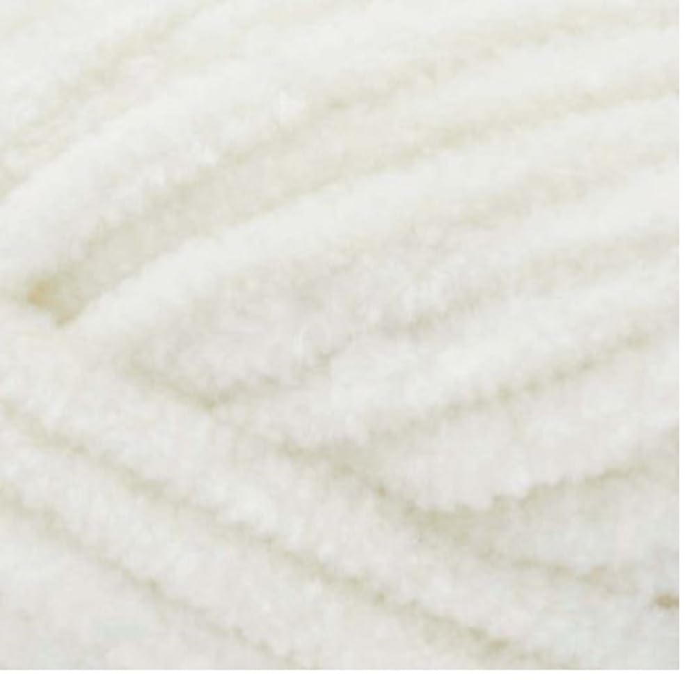 Premier Yarns Parfait Chunky Chenille Yarn 3.5 Oz 6 Super Bulky Weight 3 Pack Bundle with Bella's Crafts Stitch Markers (Cream)