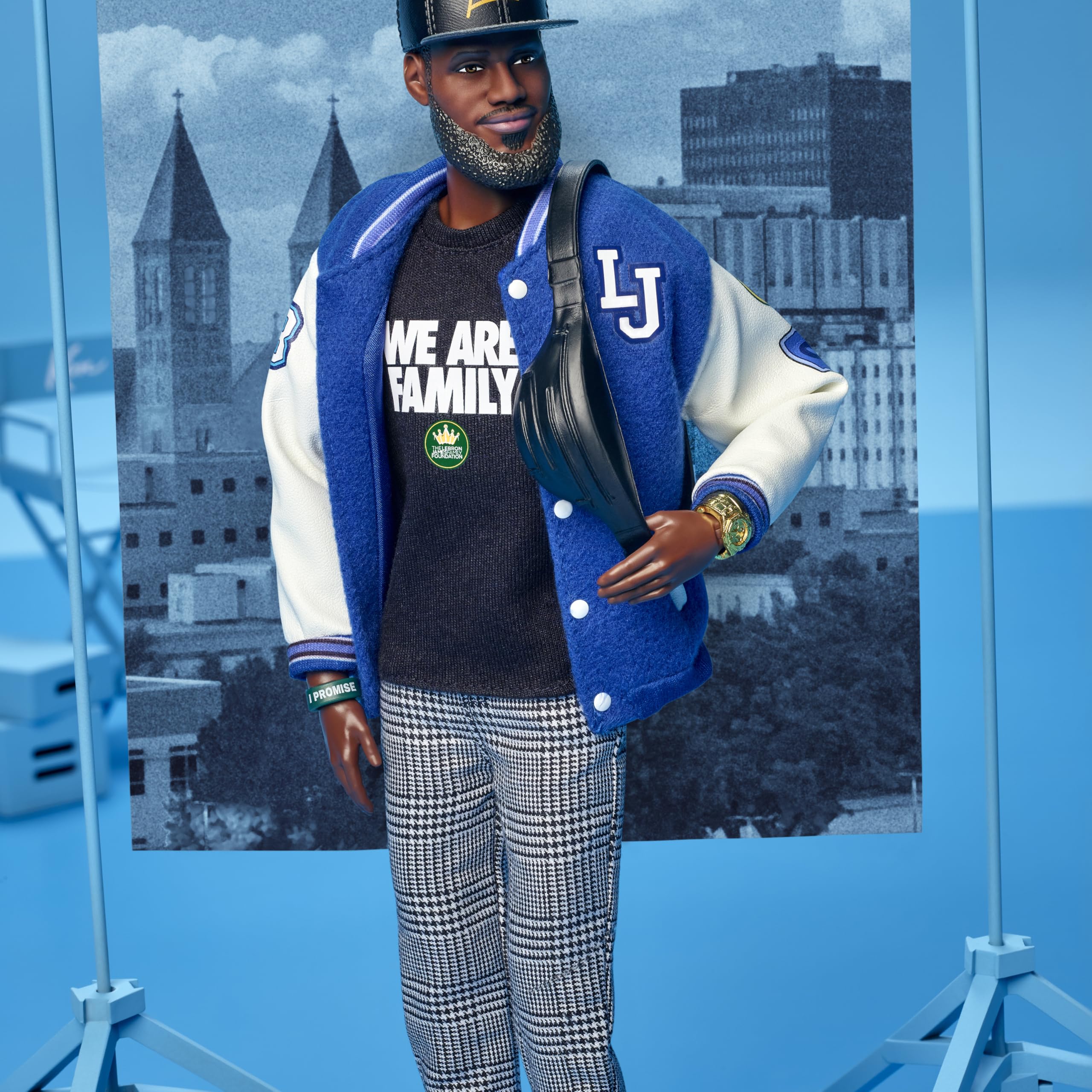 Barbie Signature Lebron James Kenbassadors Doll Collectible with Varsity Bomber Jacket Outfit & Accessories Including Headphones, Sunglasses, & More