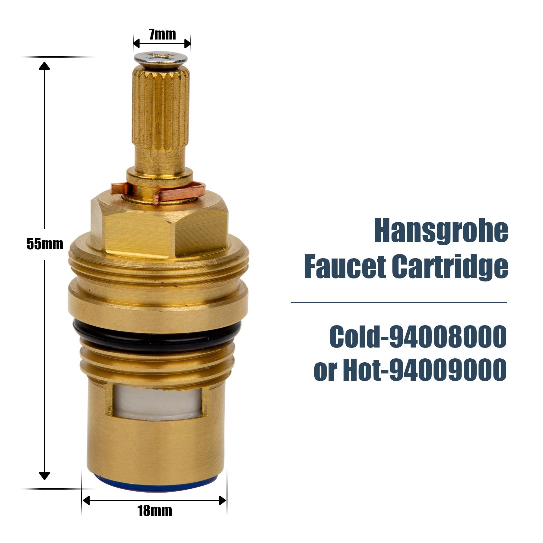 Cold Faucet Cartridge for hansgrohe cold Widespread Kitchen Faucet Parts 1-inch Replacement Part in 94008000(BLUE)