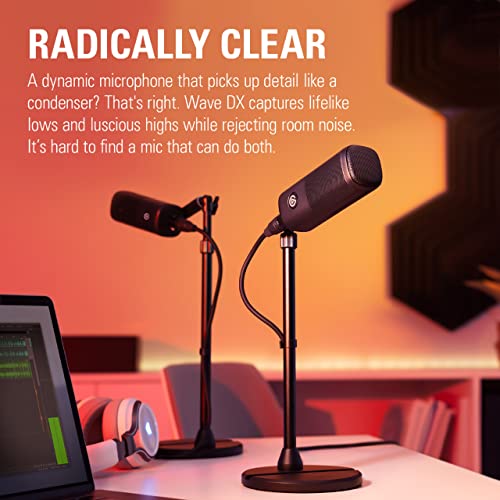 Elgato Wave DX - Dynamic XLR Microphone, Works with Any Interface, for Mac, PC (Renewed)