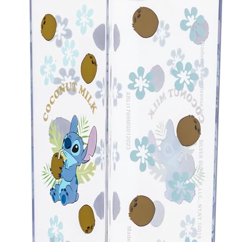 Silver Buffalo Disney Lilo and Stitch “Coconut Milk” Plastic Milk Carton Bottle Featuring Stitch, 16.2 Ounces