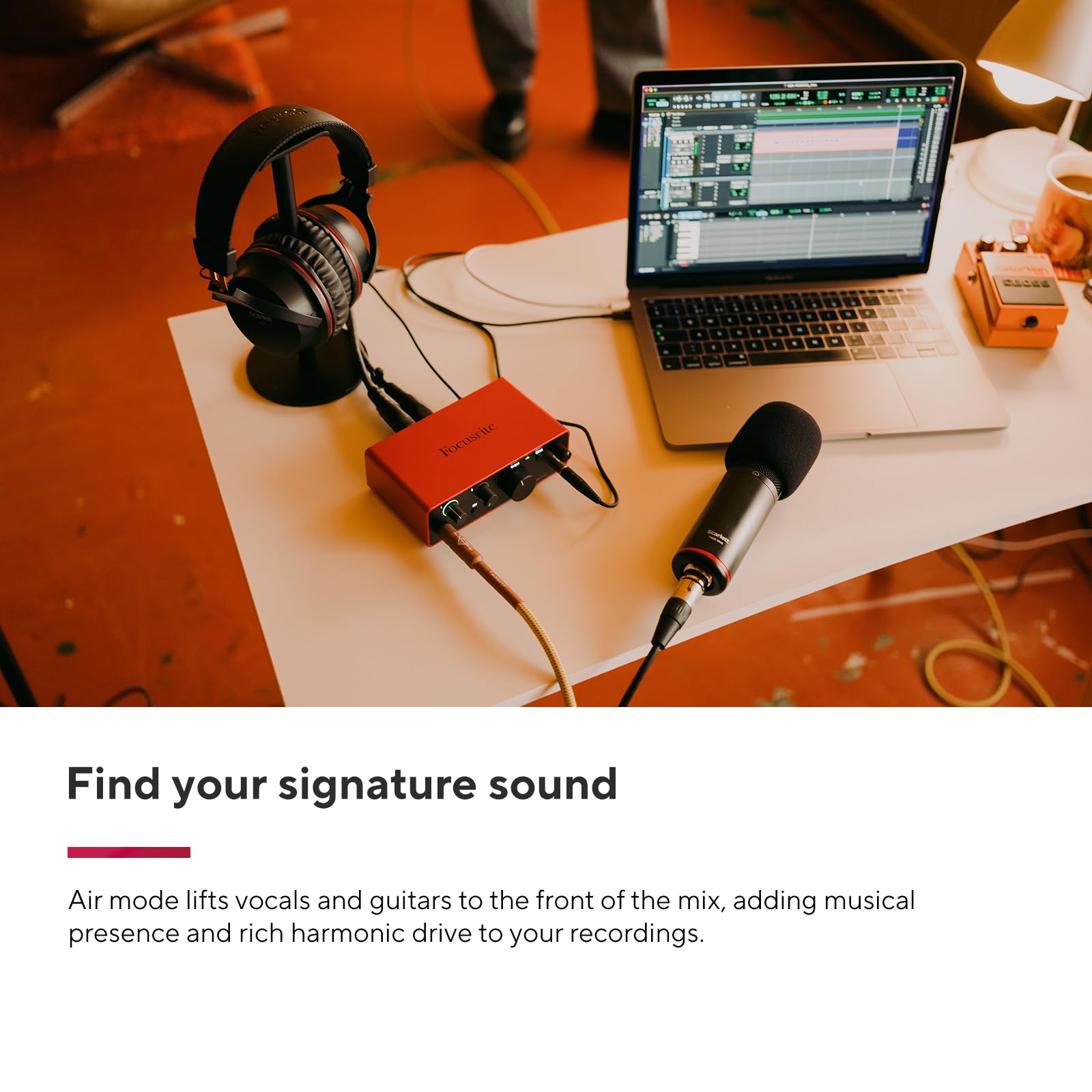 Focusrite Scarlett 2i2 Studio 4th Gen USB Audio Interface Bundle for the Songwriter with Condenser Microphone and Headphones for Recording, Streaming, and Podcasting (Renewed) (Renewed)