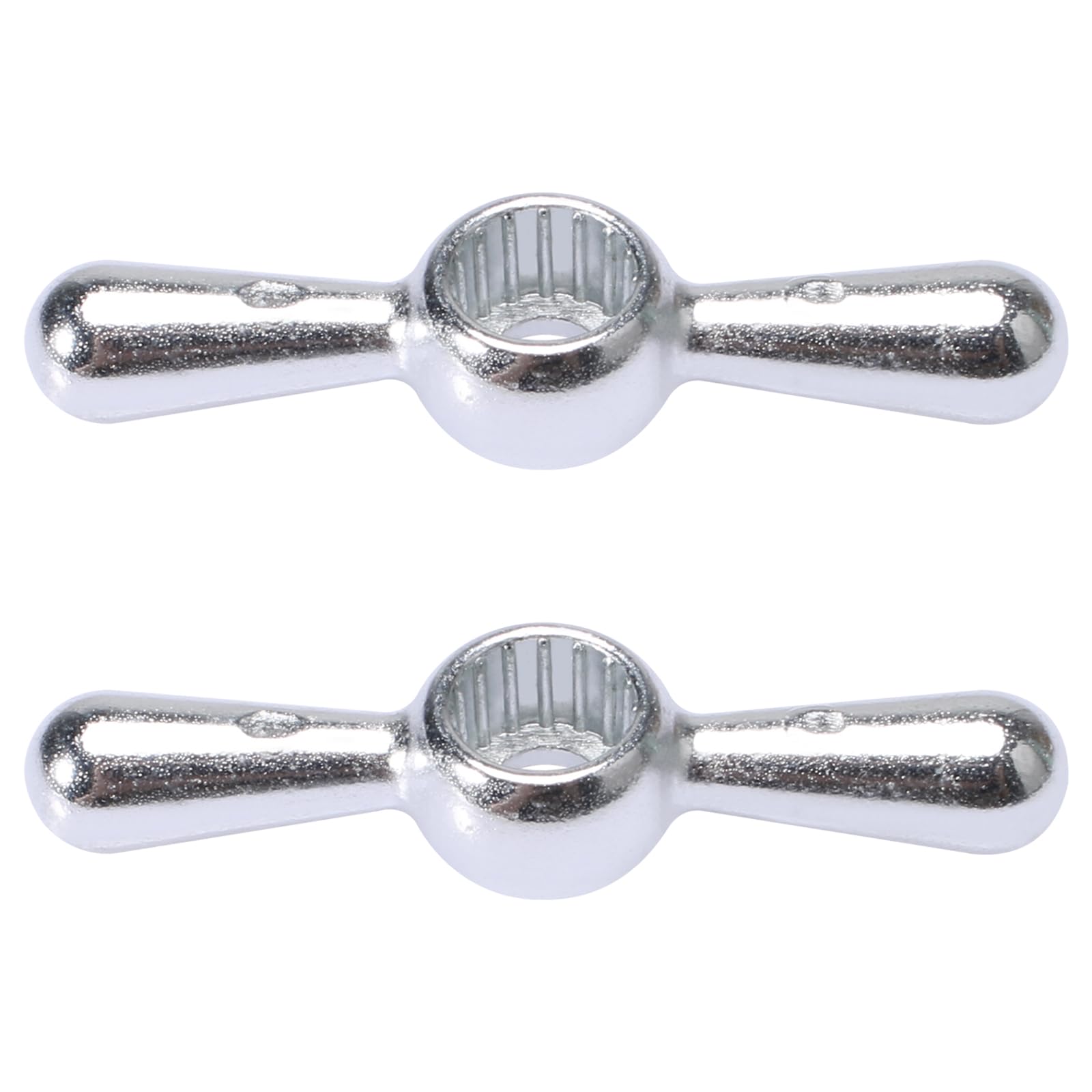 VIDABTE 01-5095 Hose Bibb Sillcock Tee Handle, Metal External Hose Faucet tee Handle, 16 Point Broach Faucet Switch (Silver - 2 pcs)