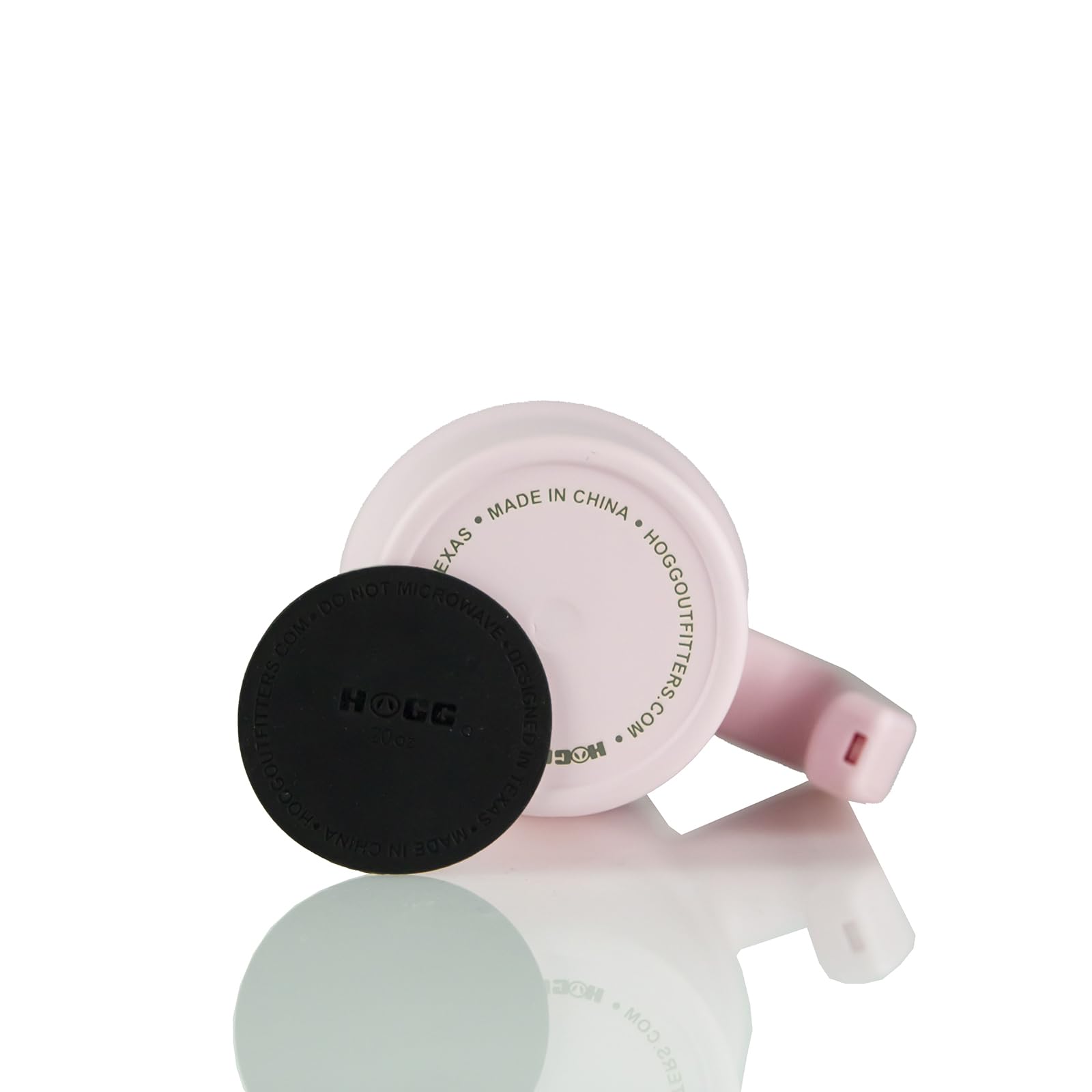 Hogg 20oz Grippy Tumbler with Removable Handle, Lid, and Stainless Steel Straw, DIY, Customizable, Double Wall Insulated Tumblers (Pink)