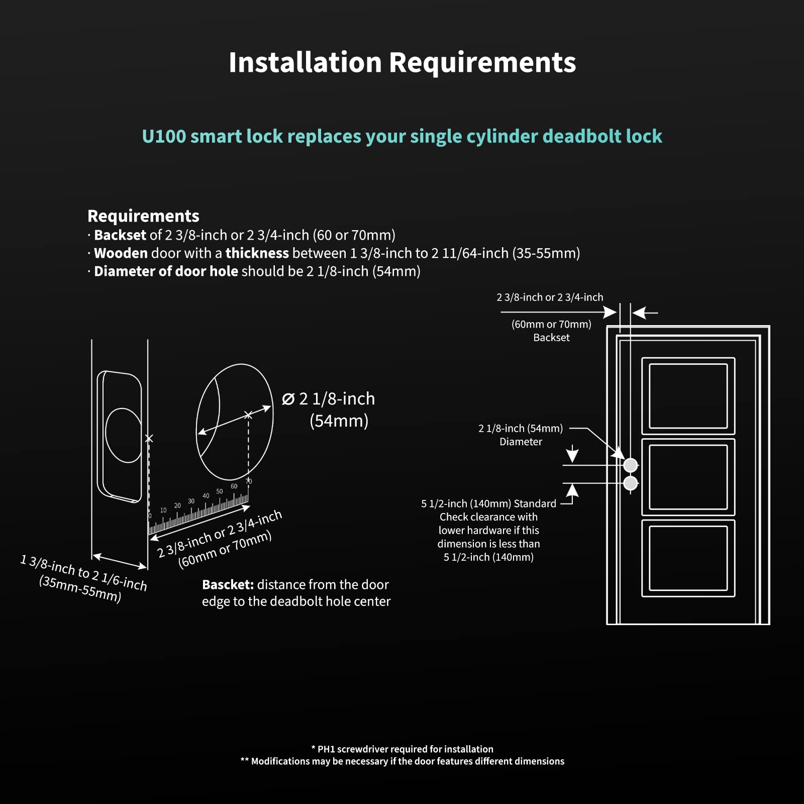 Aqara Smart Lock U100, Fingerprint Keyless Entry Door Lock with Apple Home Key, Touchscreen Keypad, Smart Electronic Deadbolt, IP65 Weatherproof, Supports Apple HomeKit, Alexa, Google, IFTTT, Silver