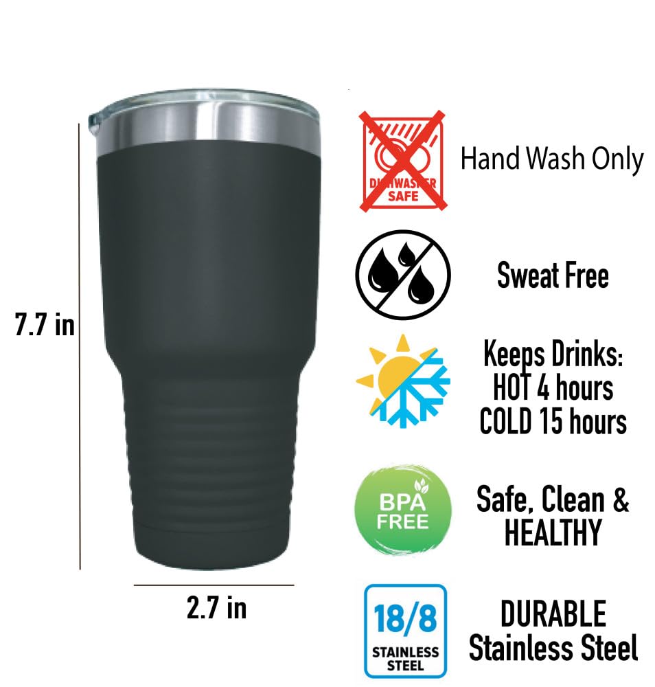 Personalized Tattoo Artist Tumbler - 30 oz Tumbler with Lid - Laser Engraved - Stainless Steel - Vacuum Insulated