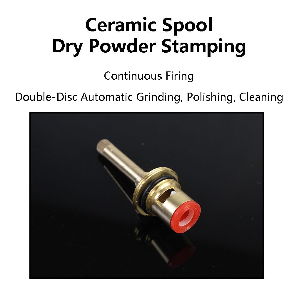 76mm/3inch DN15 Brass Ceramic Stem Ceramic Disc Cartridge Faucet Valve Cartridge Replacement Faucet Repair Replacement Parts for Bathroom Kitchen Tap Sink Faucet (Random color)