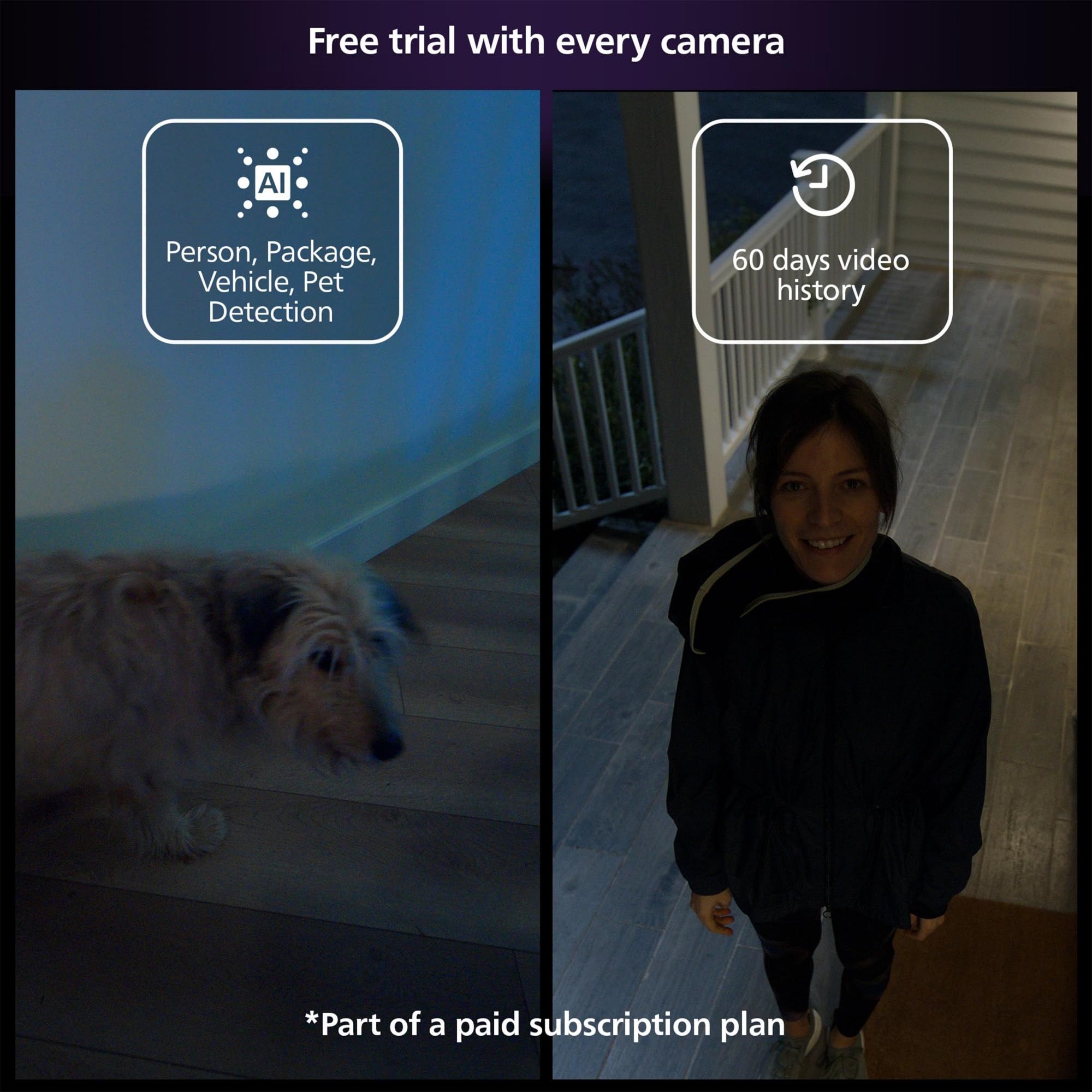 Philips Hue Secure Desktop Wired Smart Home Security Camera, Black - 1 Pack - 1080P HD Video - Night Vision - Motion Detection - Two-Way Talk - Indoor/Outdoor - Weatherproof - Works with Hue App