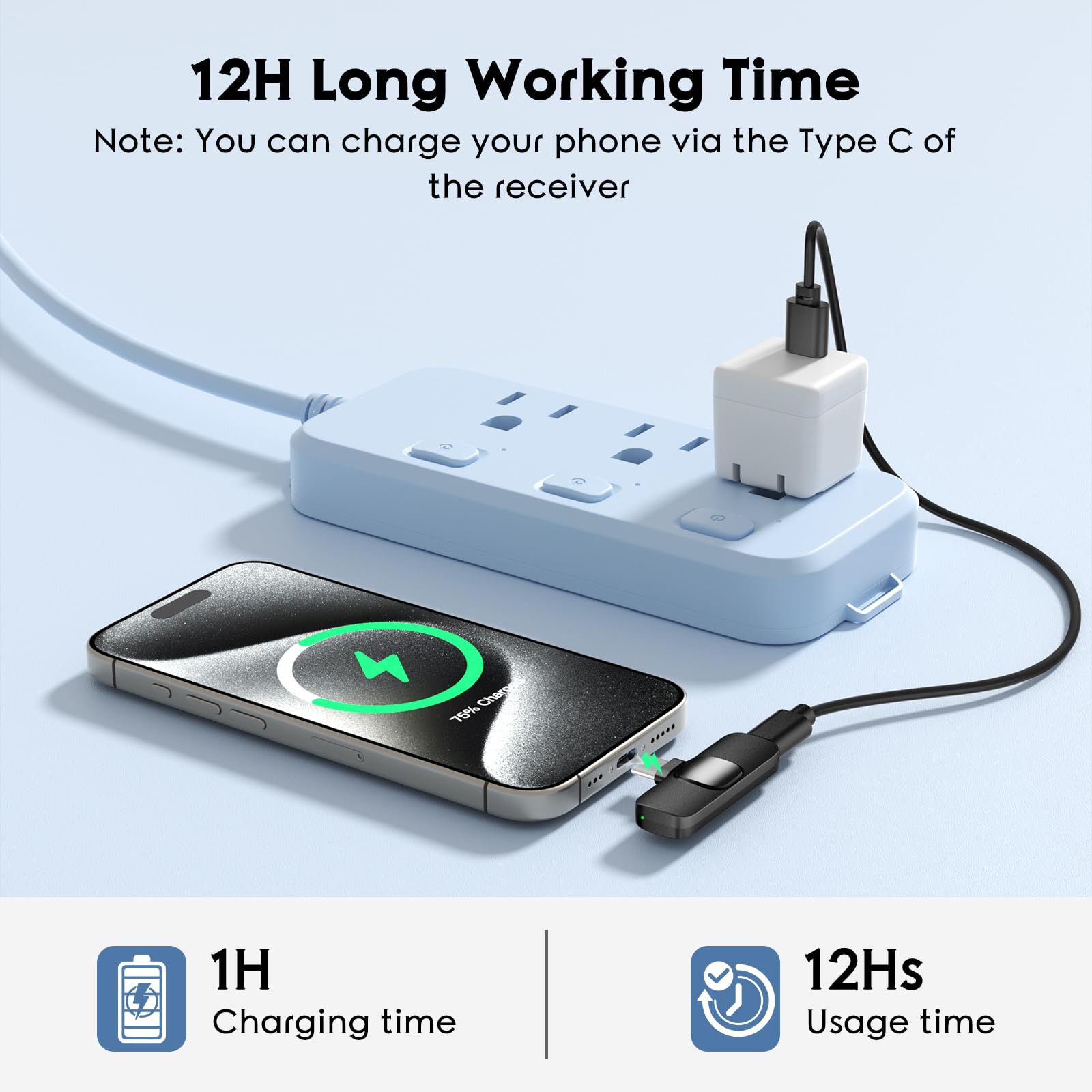 USB C Mini Wireless Lavalier Microphone for iPhone 15 16, iOS and Android Devices - Noise Reduction Lapel Mic for Recording, Clip on Mic, Omni Lav Mic for Video Recording, Tiktok, Youtube, Vlog