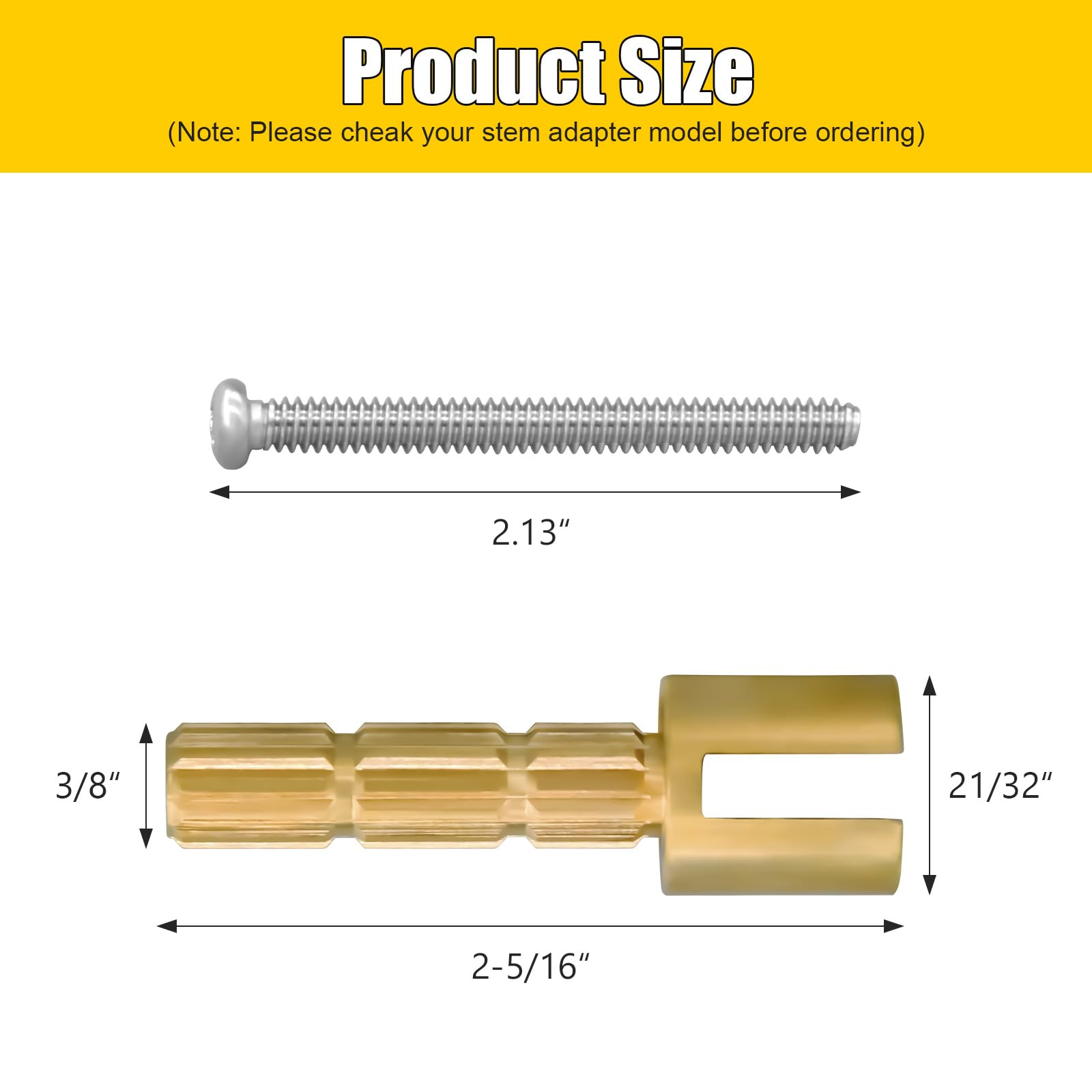 Stem Adapter Replacement for 970-0770 Plumbing Shower Handle Stem Extension Tub and Faucet Accessories Valve Extender Trim Repair Kit