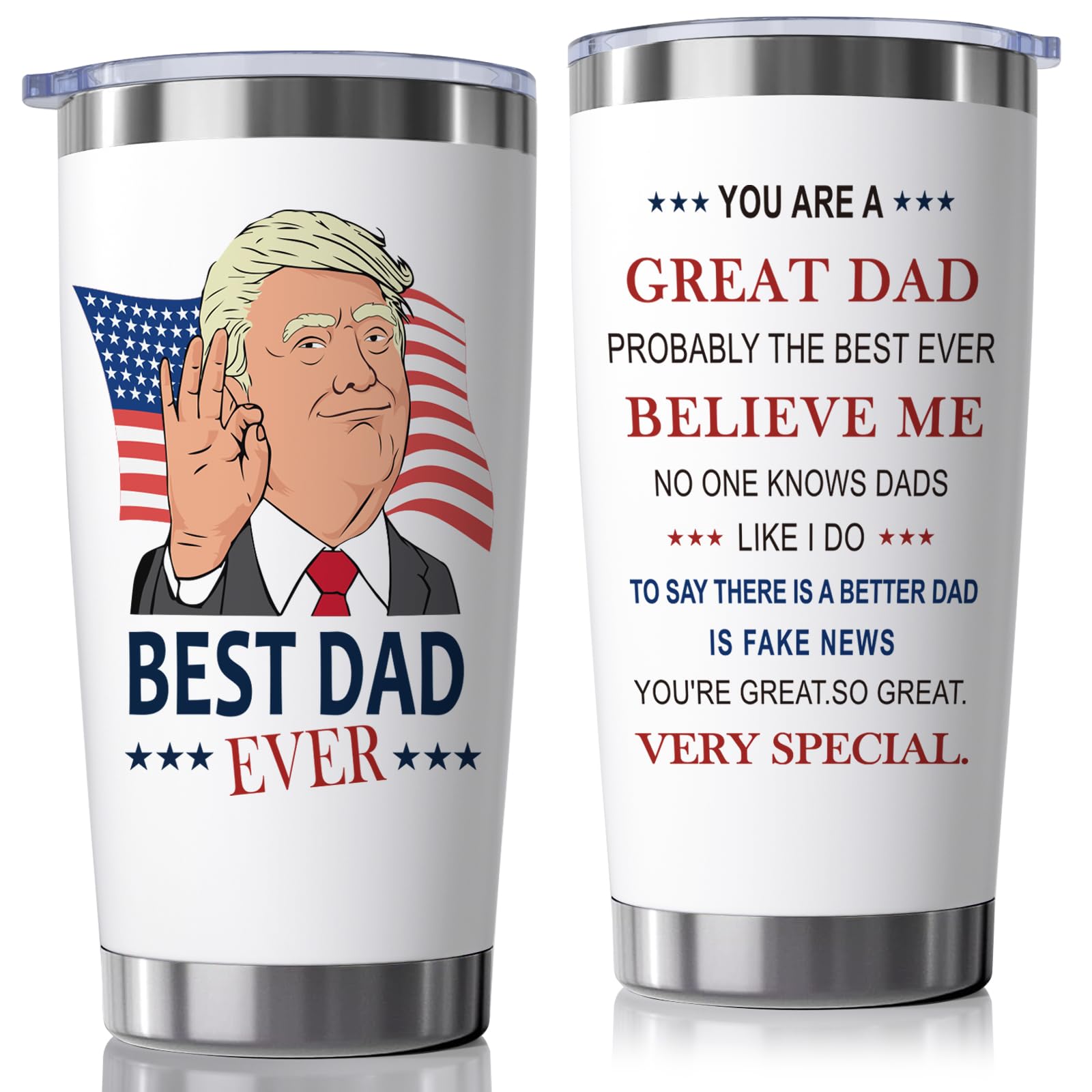 Gifts for Dad from Daughter, Son, Kids on Fathers Day, Christmas, Birthday - Funny Fathers Day Tumbler - Present for Father - Dad Tumbler 20oz