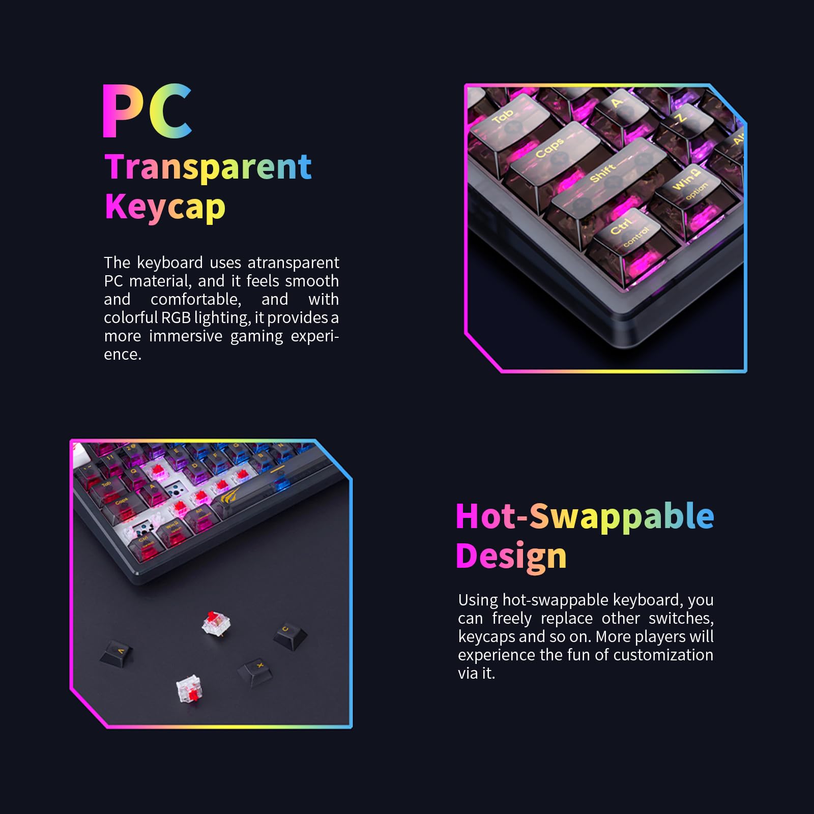 HAVIT KB875L RGB Backlit Mechanical Keyboard