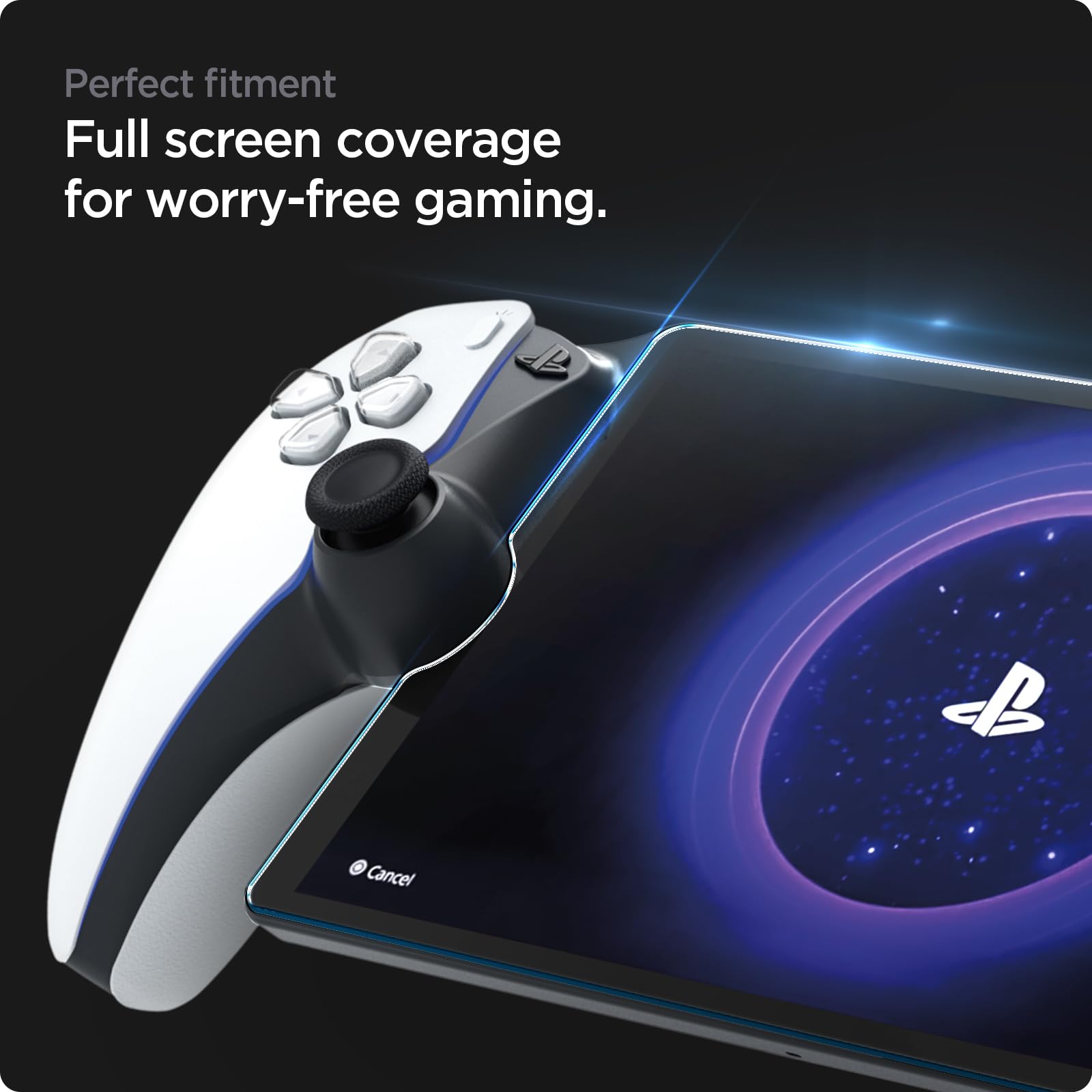 Spigen Tempered Glass Screen Protector [GlasTR EZ FIT] designed for PlayStation Portal Remote Player - 1 Pack