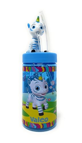 Sip with ME Valeo Zoonicorn Cup, Kids Water Bottle, Toddler Cups, Tumbler with Lid and Straw, Travel Sippy Cup for Water or Milk, Kids Cups with Lids for Toddlers 3 and Up, BPA Free Plastic, 12 oz