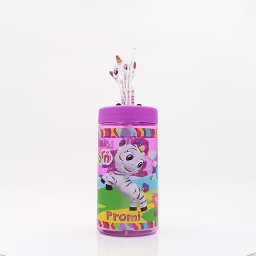 Sip with ME Promi Zoonicorn Cup, Kids Water Bottle, Toddler Cups, Tumbler with Lid and Straw, Travel Sippy Cup for Water or Milk, Kids Cups with Lids for Toddlers 3 and Up, BPA Free Plastic, 12 oz