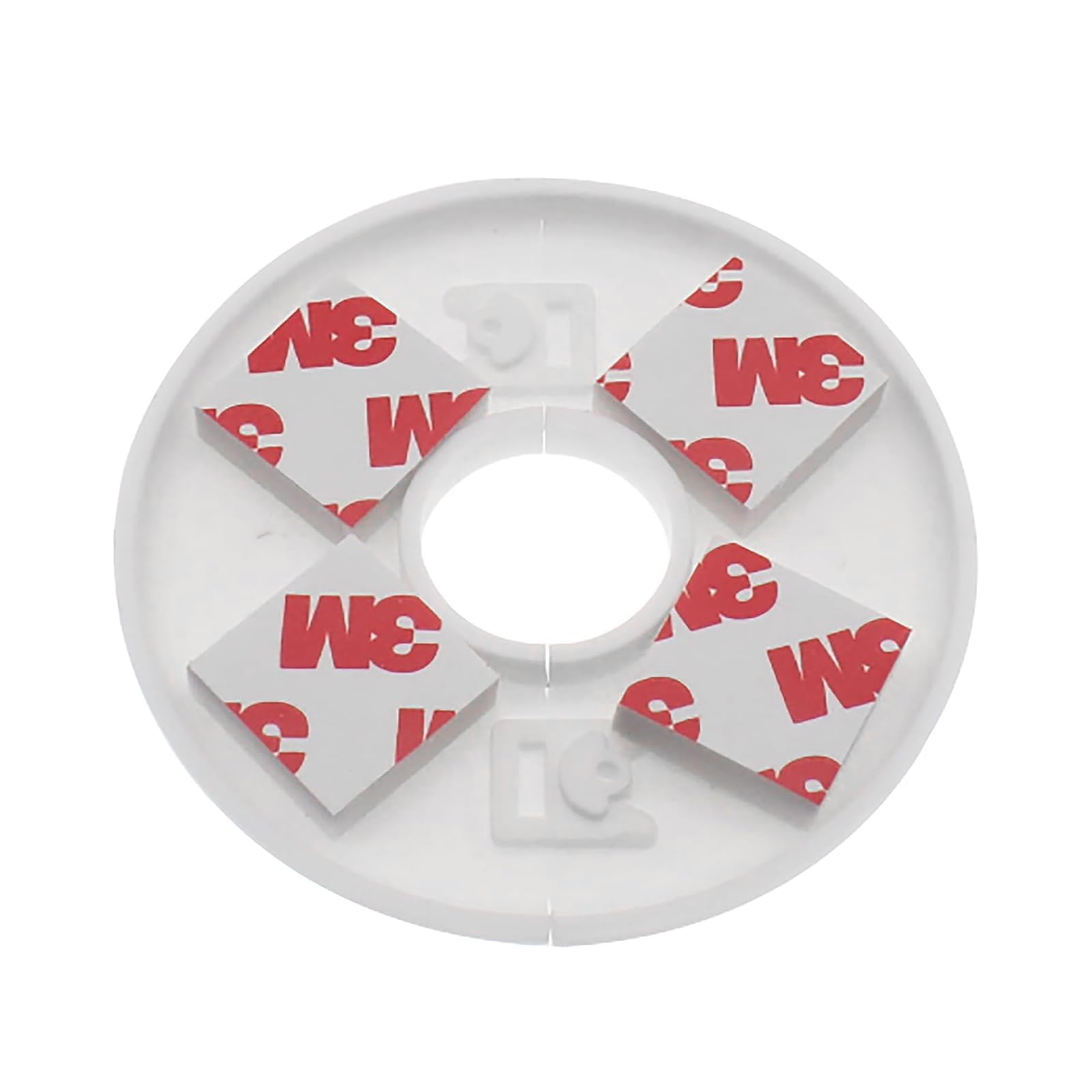 GWYAN 2 Pack Wall Split Flange ABS Round Escutcheon Plate for 0.86"/ 22mm Diameter Pipe Faucet Decoration Accessories (White)