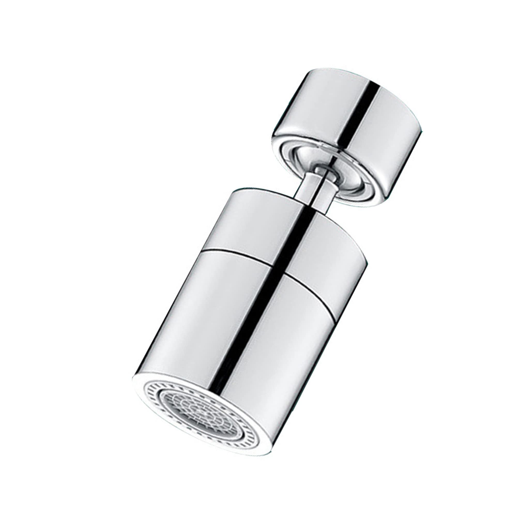 YOXITIXOY YSQ Aerator, 80-Degree Big Angle Swivel, Dual-Function Kitchen Faucet Accessory, Polished Brass & ABS Material, 360° Swivel, Universal Fit (5.59x1.3 inches)