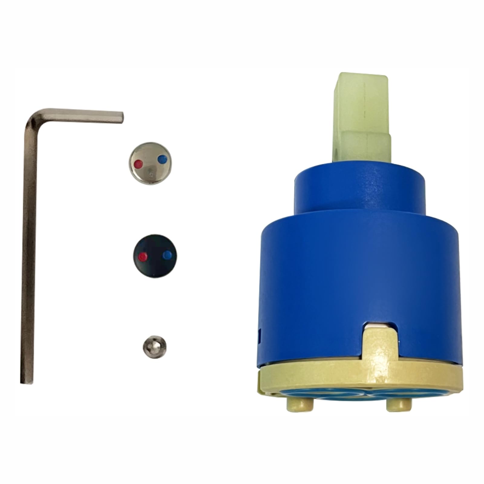 35mm Flat Basement Ceramic Faucet Cartridge, Replacement Part for Kitchen Faucet, Bathroom Faucet and Basin Faucet, RULIA RB2027