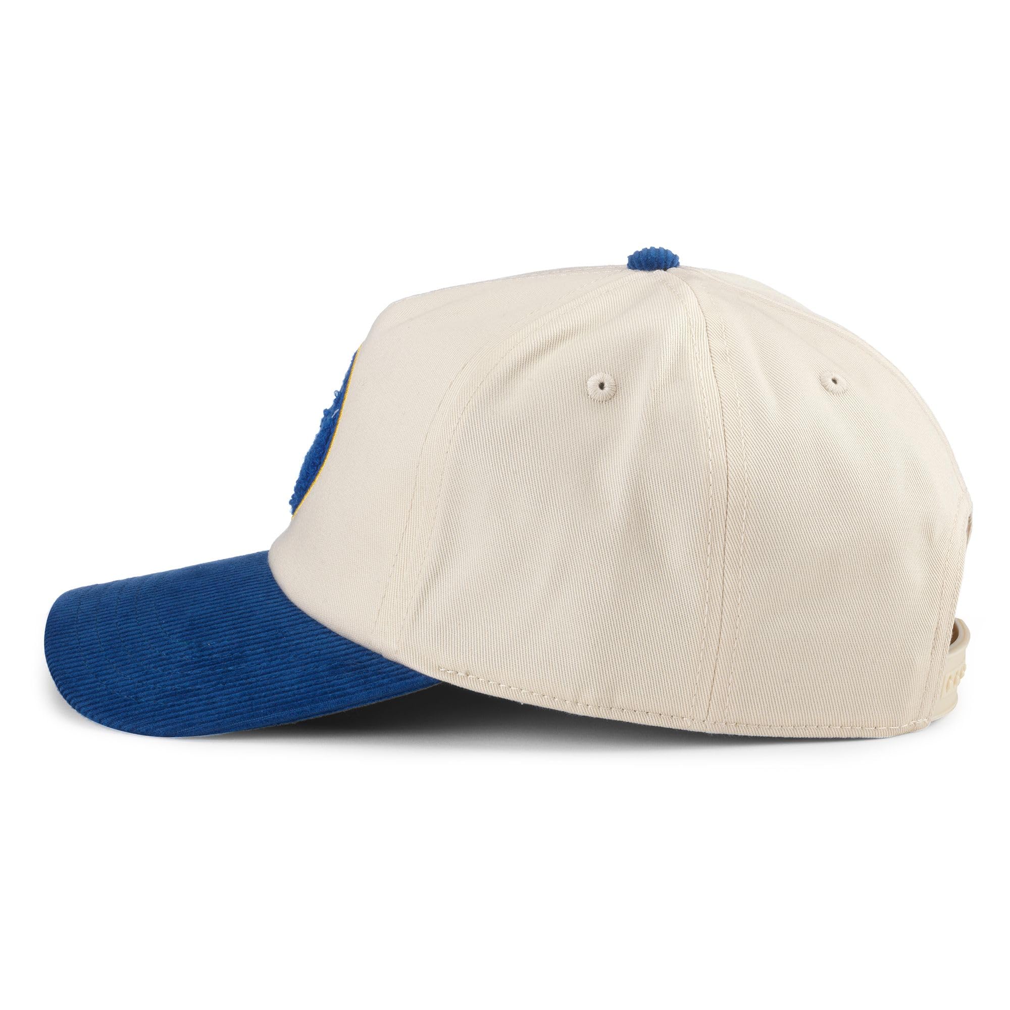 AMERICAN NEEDLE Buffalo Sabres NHL Burnett Adjustable Snapback Baseball Hat, Ivory/Royal (23020A-BUS-IROY)