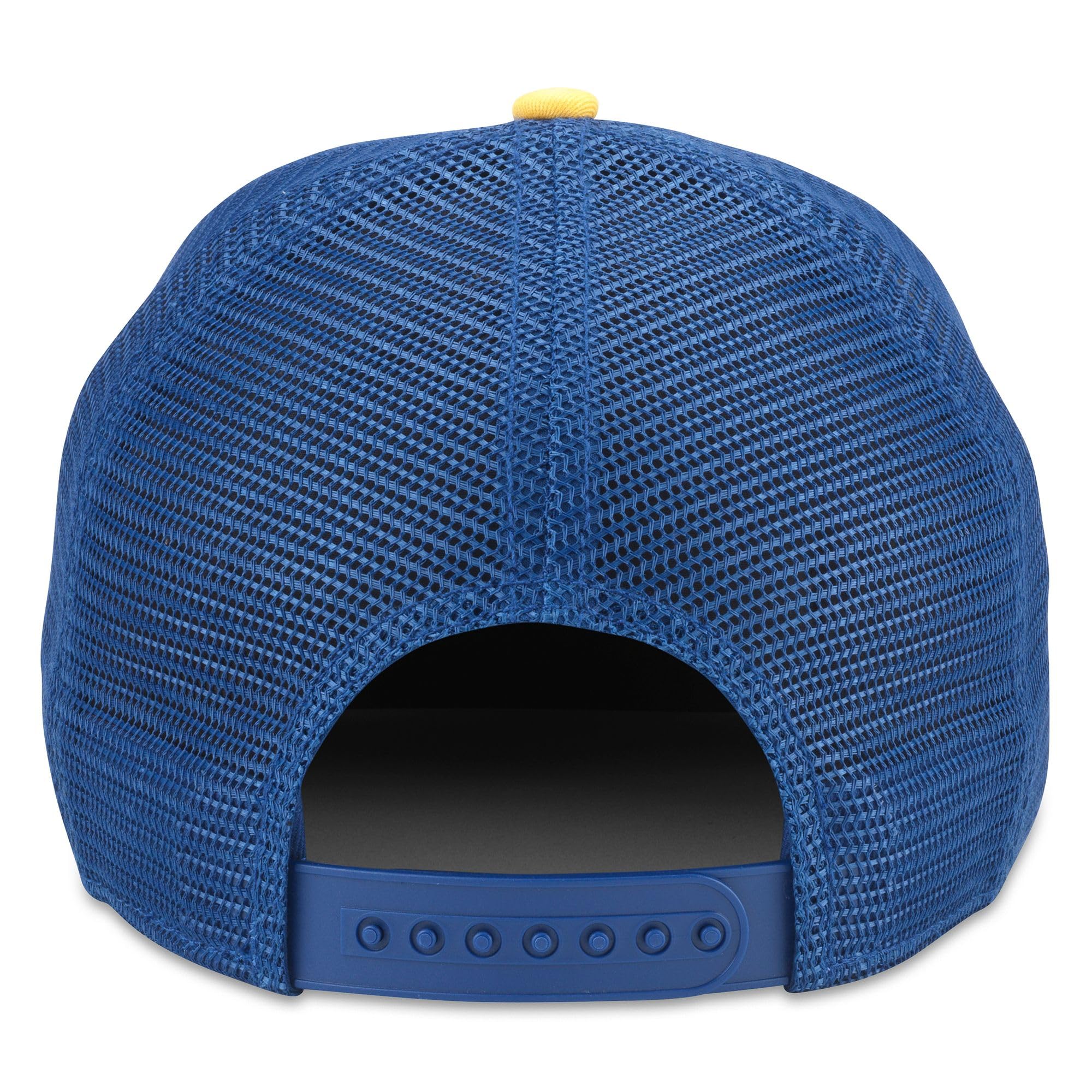 AMERICAN NEEDLE Buffalo Sabres NHL Sinclair Adjutable Snapback Baseball Hat, Royal/Ivory/Gold (21001A-BUS-RYIVGD)