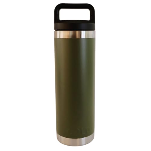 18oz Metal Water Bottle Stainless Steel Sport Bottle Insulated Travel Water Bottle (Olive Green)
