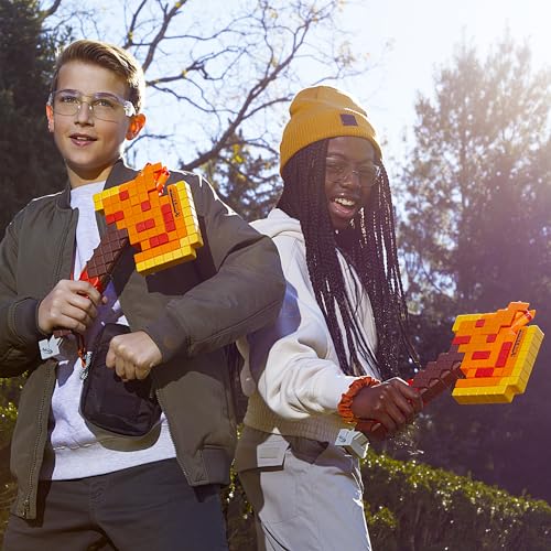 Nerf Minecraft Firebrand, Dart Blasting Axe, 6 Nerf Elite Foam Darts, Design Inspired by Minecraft Axe in The Game, Pull Down Priming, Minecraft Toys