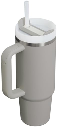 Stanley Quencher H2.0 Tumbler with Handle and Straw 30 oz | Flowstate 3-Position Lid | Cup Holder Compatible for Travel | Insulated Stainless Steel Cup | BPA-Free | Ash