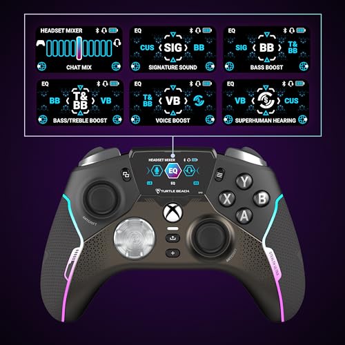 Turtle Beach Stealth Ultra High-Performance Wireless Gaming Controller Licensed for Xbox Series X|S, Xbox One, Windows PC & Android – LED Dashboard, Charge Dock, RGB Lighting, 30-Hr Battery, Bluetooth, Black
