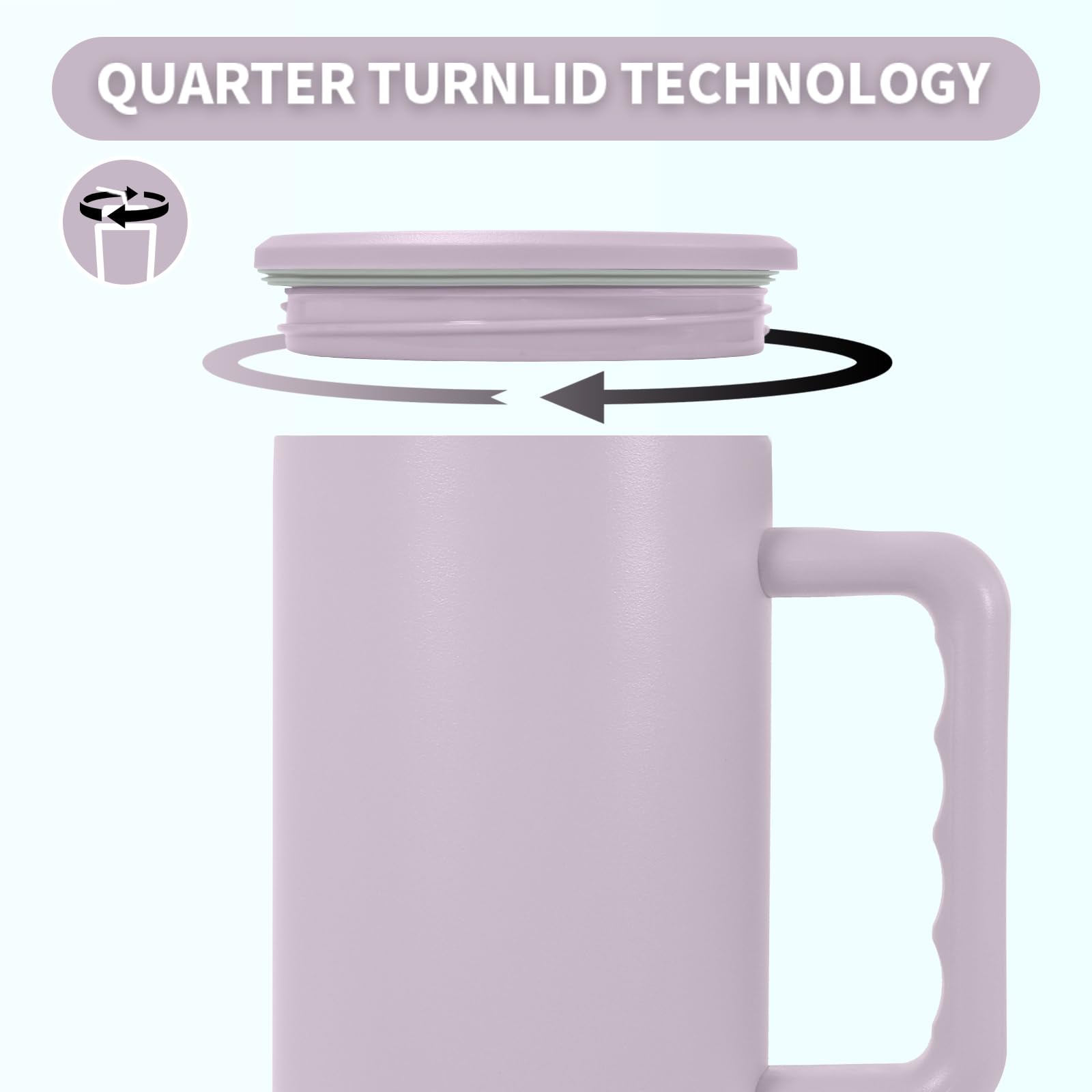 sweet grain 40 oz Sublimation Tumbler with Handle 20 Pack Sublimation Tumblers Blanks Bulk Leak-proof Lid and Straw Insulated Stainless Steel Travel Mug Keeps Cold for 34 Hours (White)