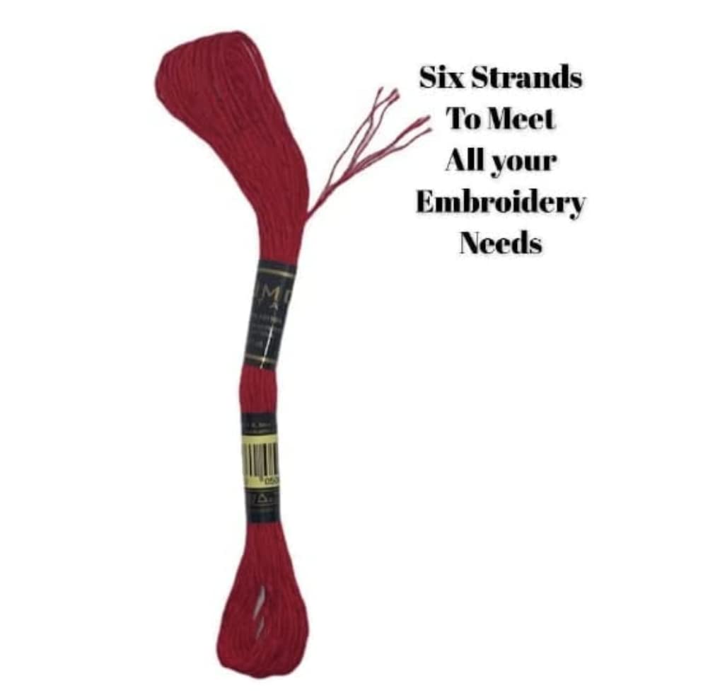UMC STAG Pack of 12 Black Premium Embroidery Thread | 100% Egyptian Cotton Premium Skeins | Cross Stitch Embroidery Floss | Oeko TEX Certified Stranded Cotton | Ideal for Arts & Crafts (Black-12)